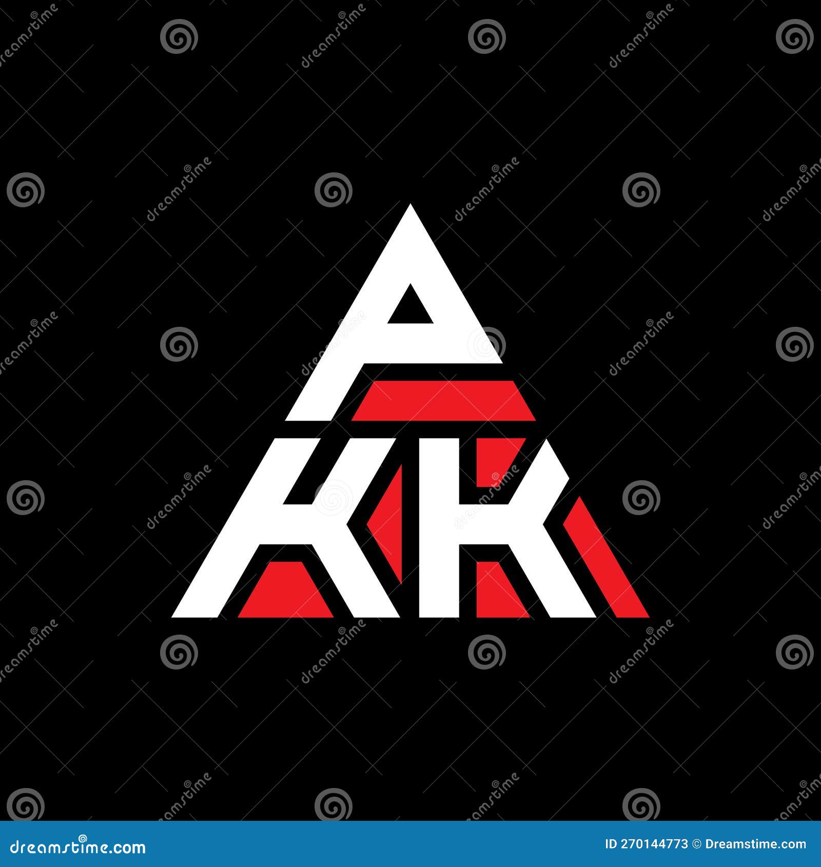 PKK Triangle Letter Logo Design with Triangle Shape. PKK Triangle Logo ...