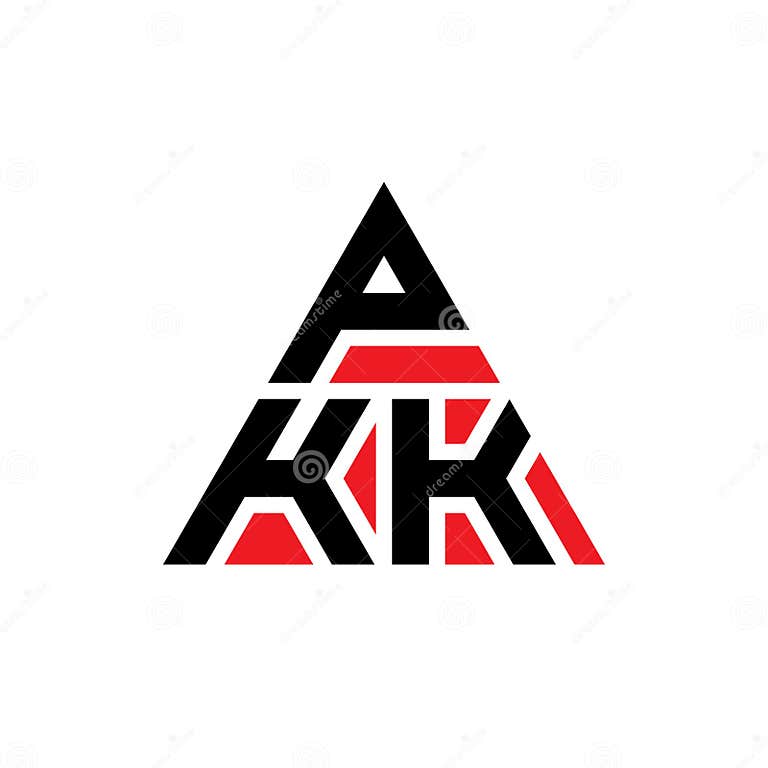 PKK Triangle Letter Logo Design with Triangle Shape. PKK Triangle Logo ...