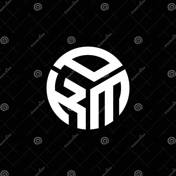 PKM Letter Logo Design on Black Background. PKM Creative Initials ...