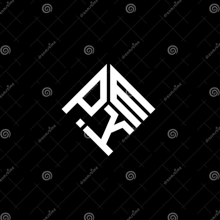 PKM Letter Logo Design on Black Background. PKM Creative Initials ...