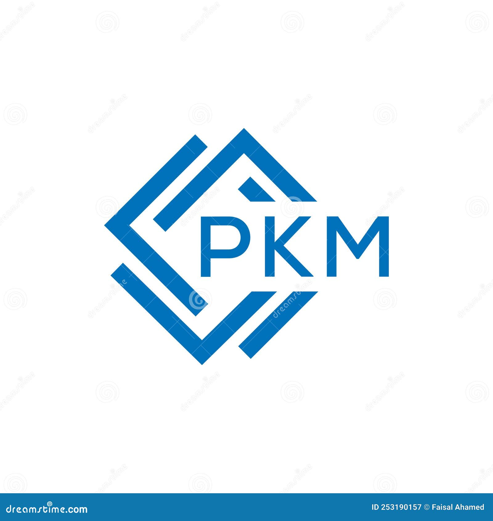 PKM Letter Logo Design on White Background. PKM Creative Circle Letter ...