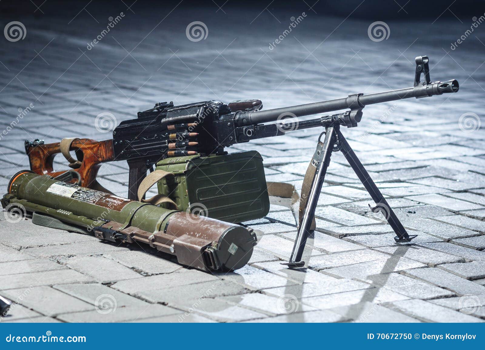 PKM and RPG-18 on the Ground Editorial Image - Image of army, equipment ...