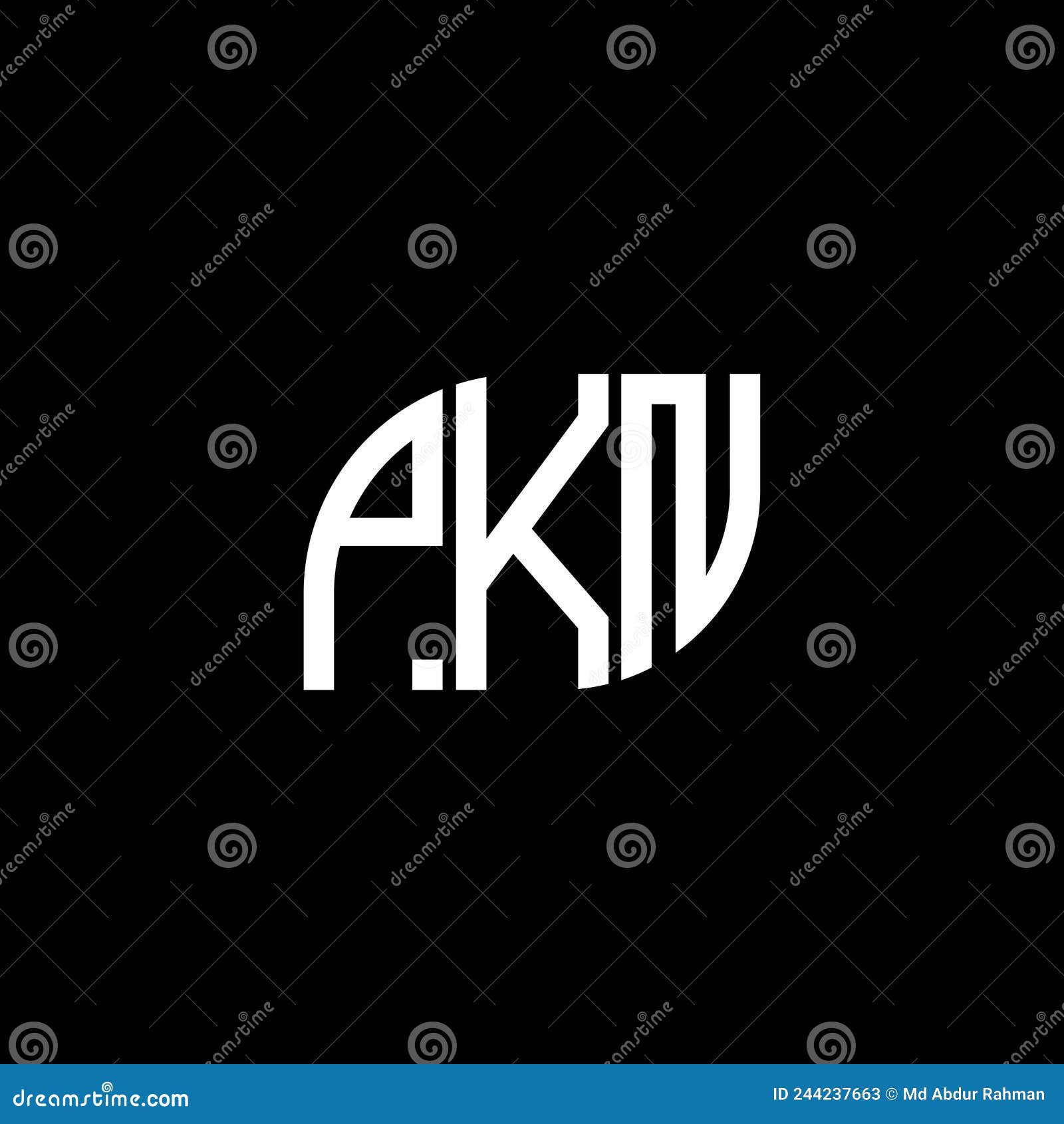 PKN Letter Logo Design On Black Background.PKN Creative Initials Letter ...