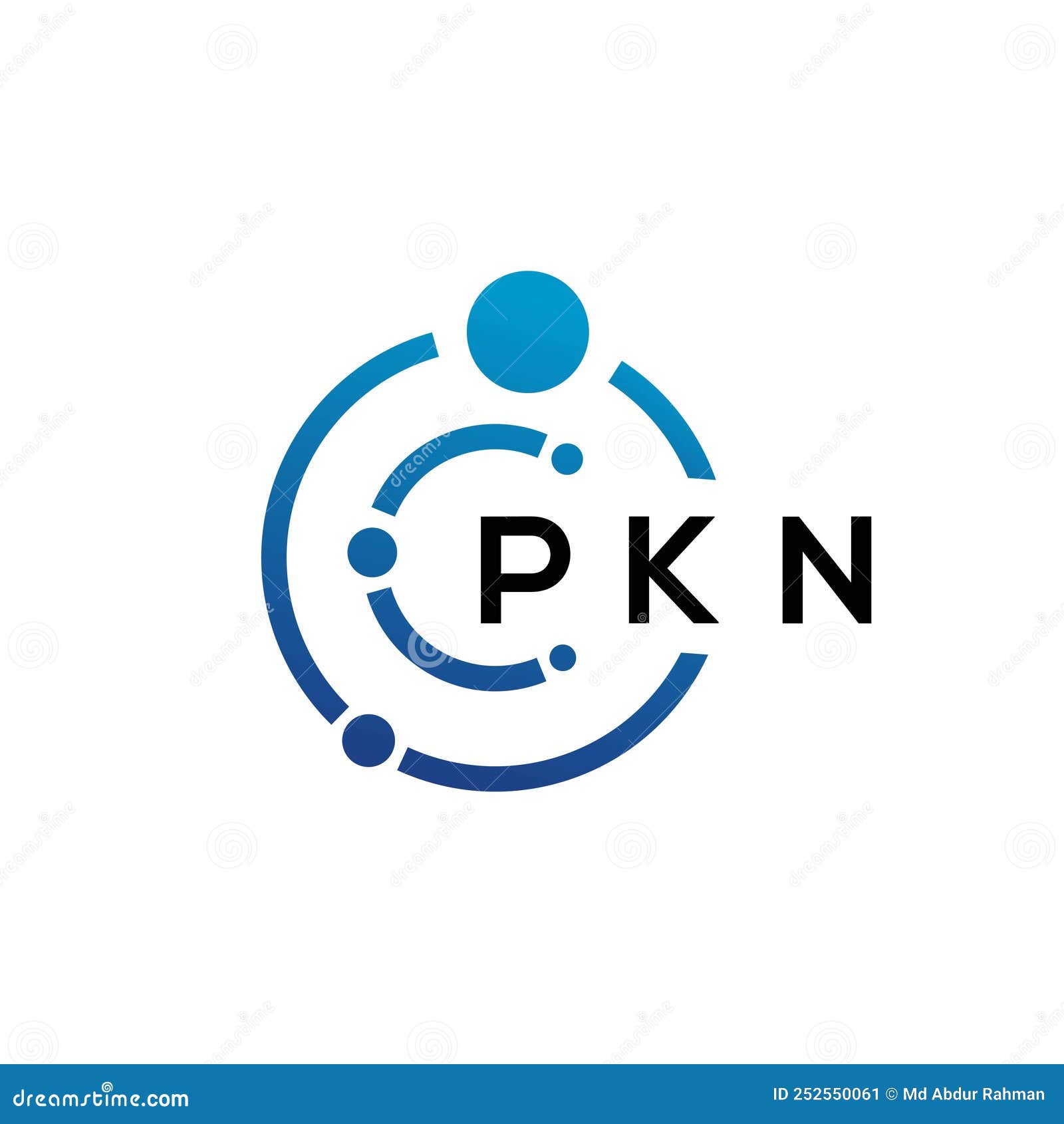 PKN Letter Technology Logo Design On White Background. PKN Creative ...