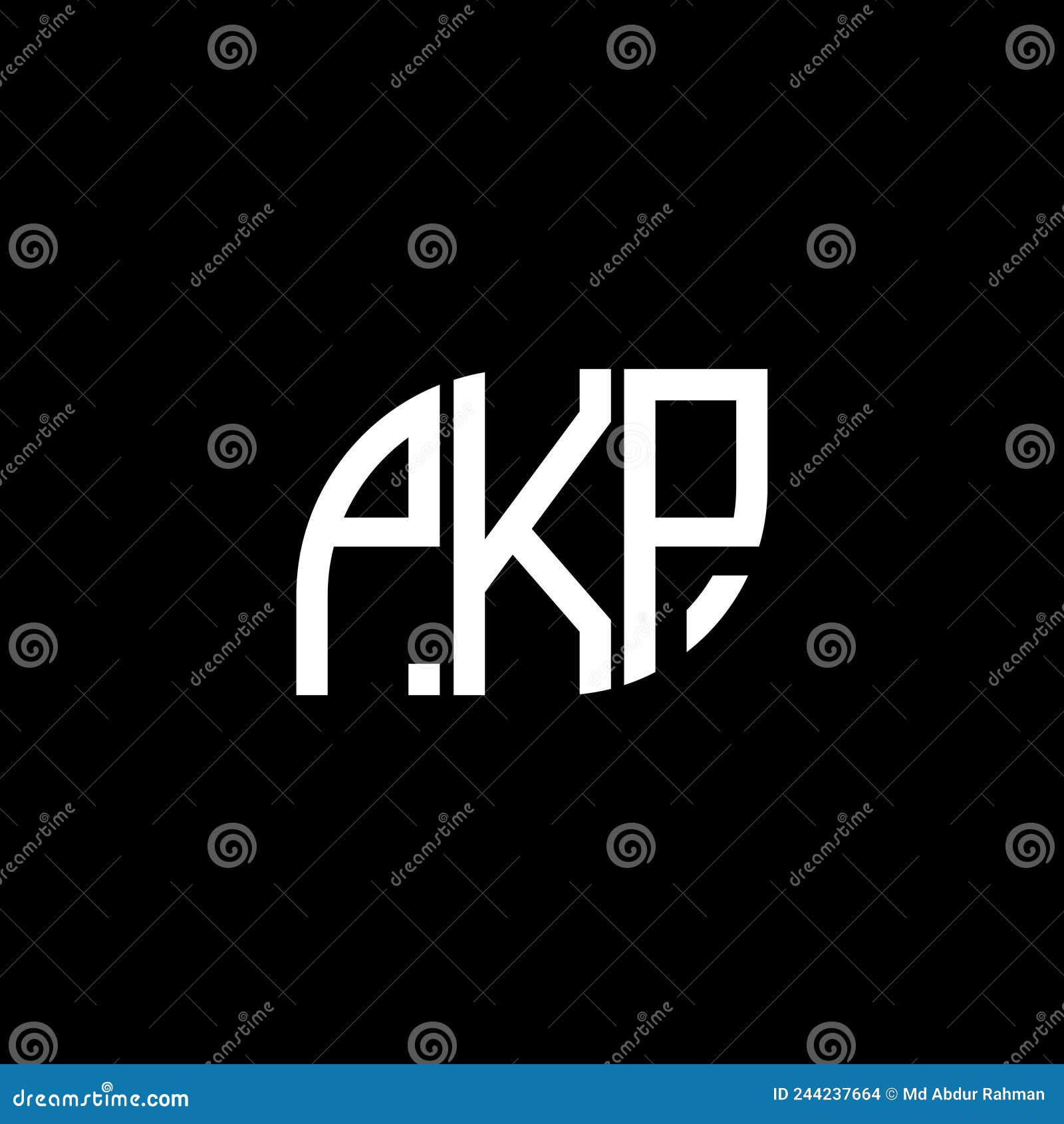 PKP Letter Logo Design on Black Background.PKP Creative Initials Letter ...