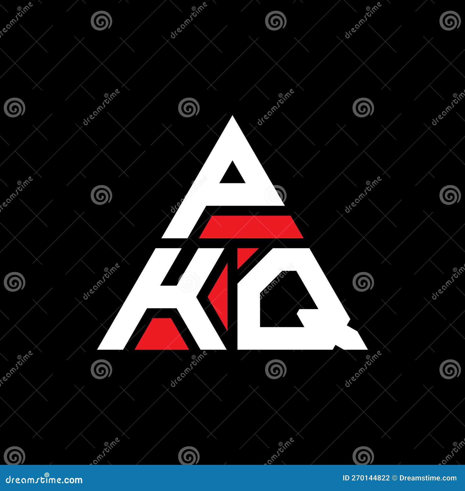 PKQ Triangle Letter Logo Design with Triangle Shape. PKQ Triangle Logo ...