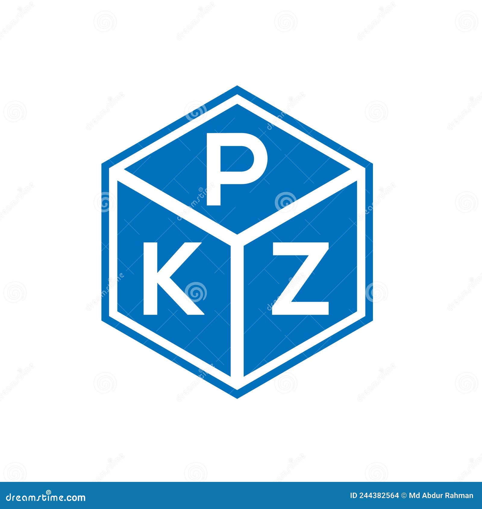 PKZ Letter Logo Design on Black Background. PKZ Creative Initials ...