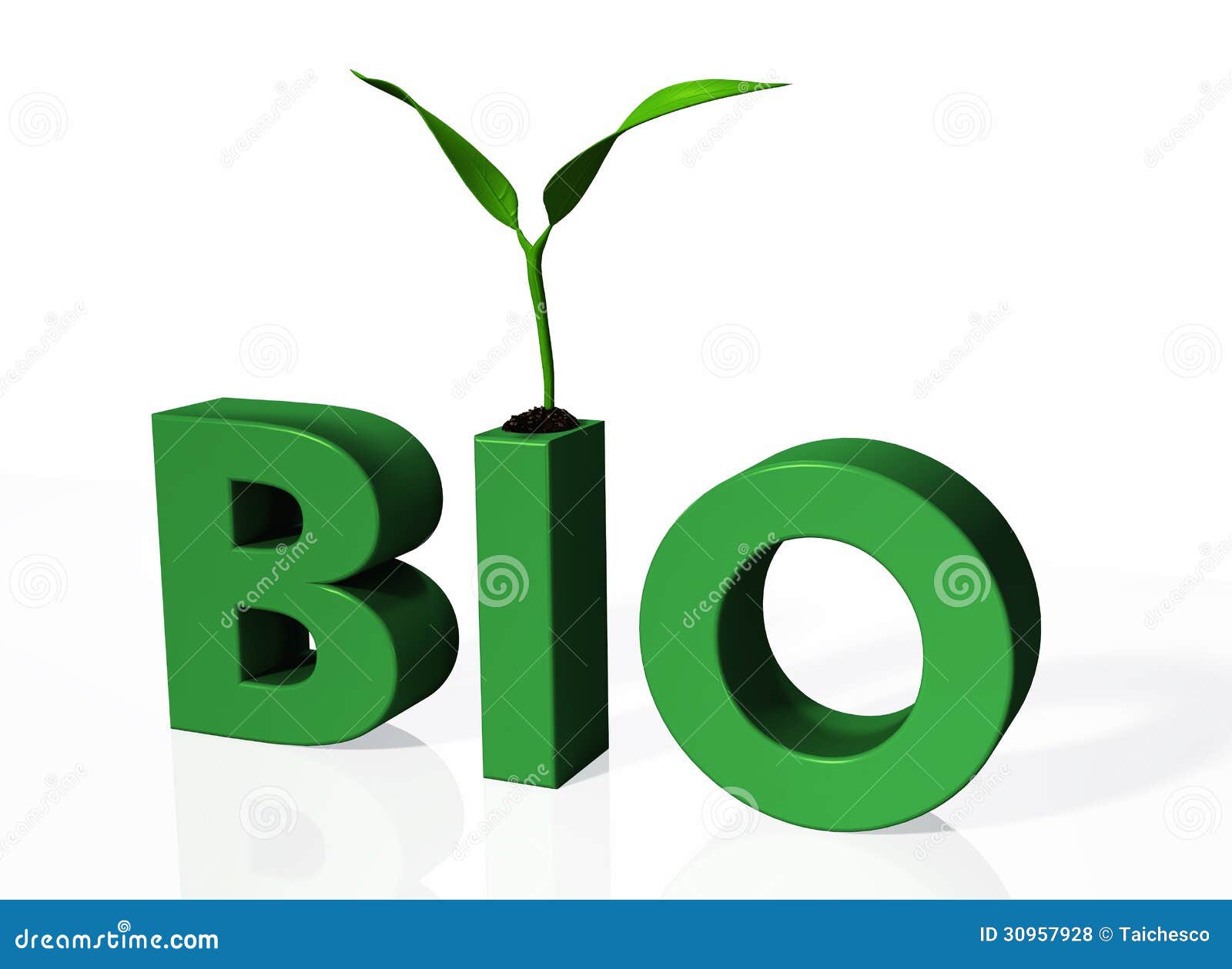 Plántula Sobre La BIO Palabra Stock de ilustración - Ilustración de ...