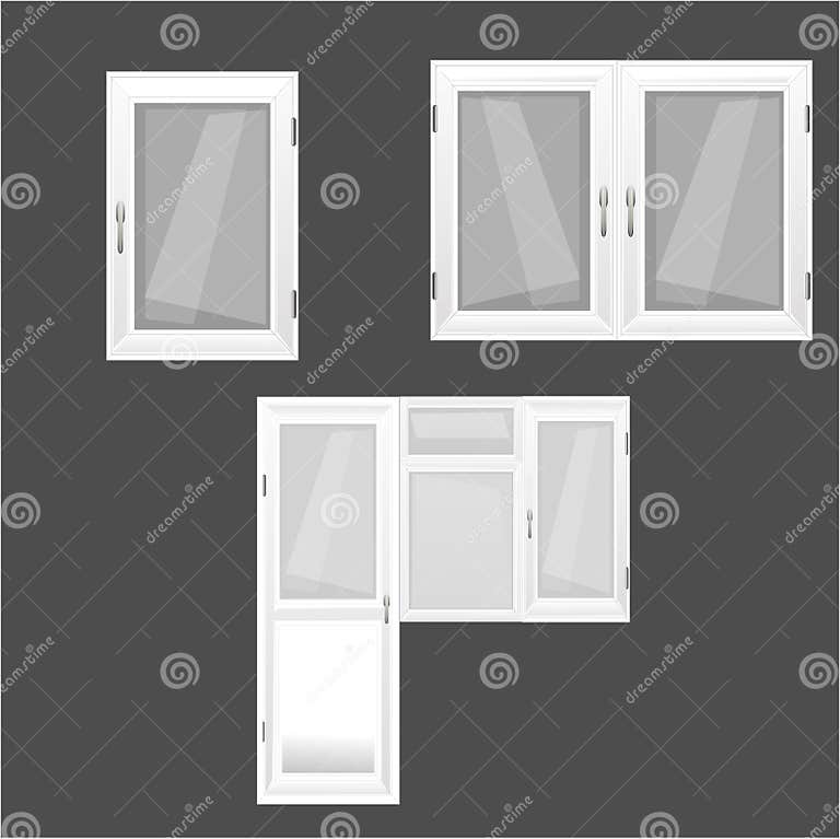 Plástico Glosed De Windows Del Vector Stock de ilustración ...