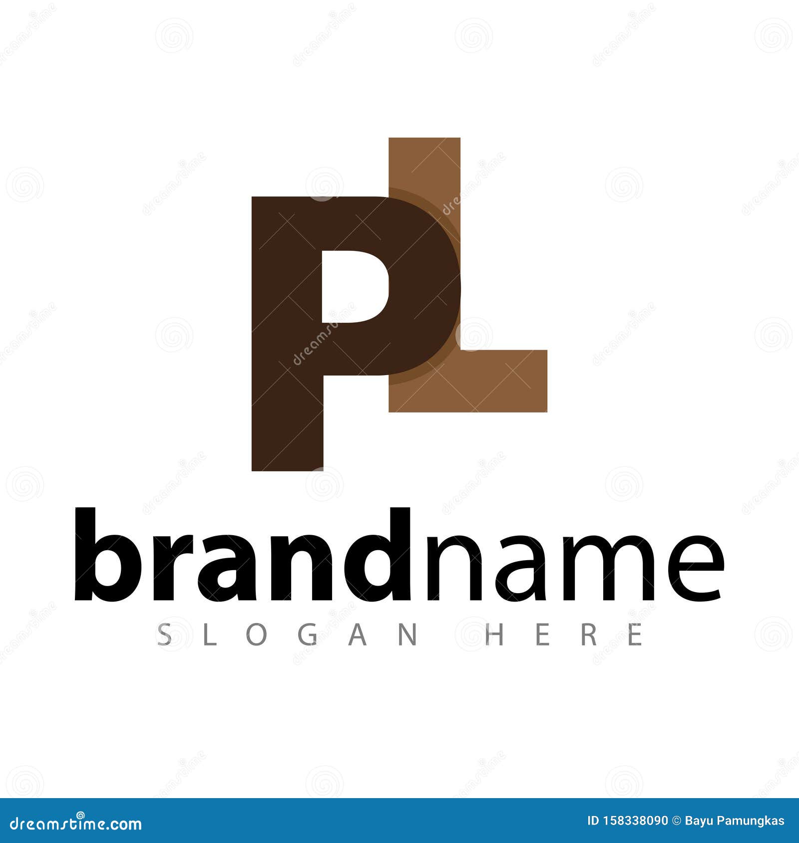 PL Letter Linked Logo Stock Template Stock Vector - Illustration of ...