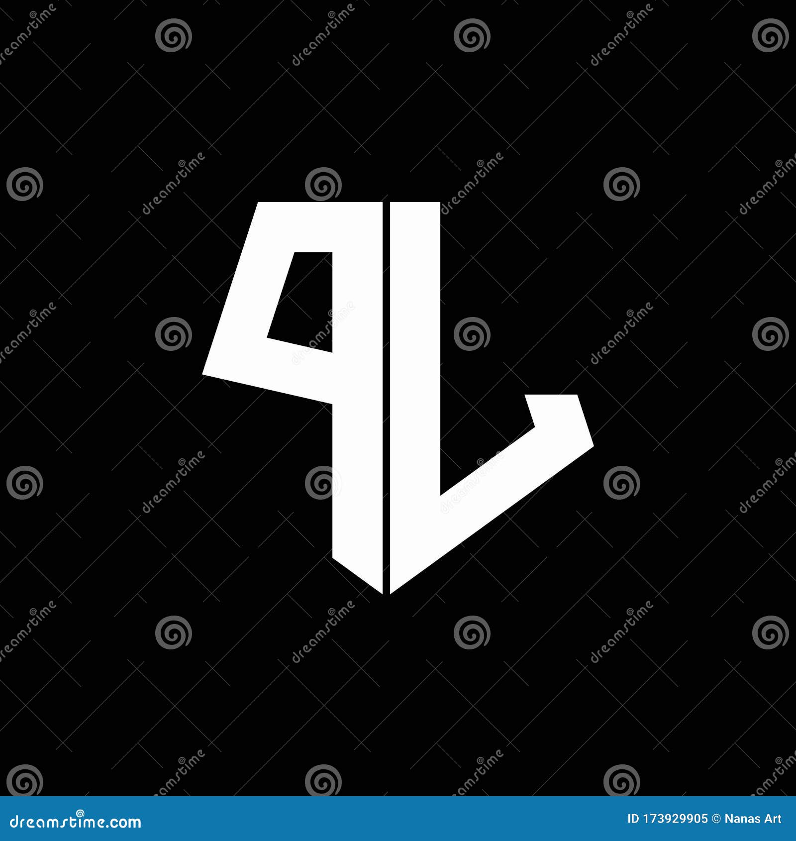 PL Logo Monogram with Pentagon Shape Style Design Template Stock Vector ...