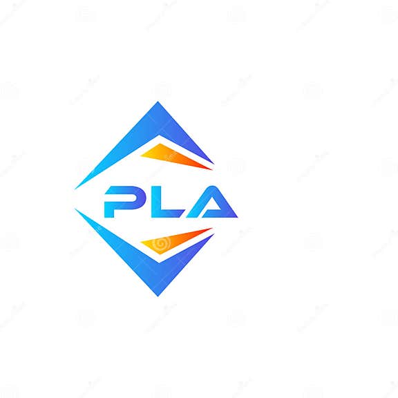 PLA Abstract Technology Logo Design on White Background. PLA Creative ...
