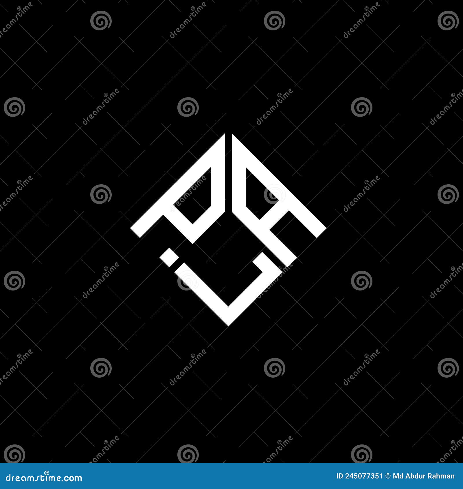 PLA Letter Logo Design on Black Background. PLA Creative Initials ...
