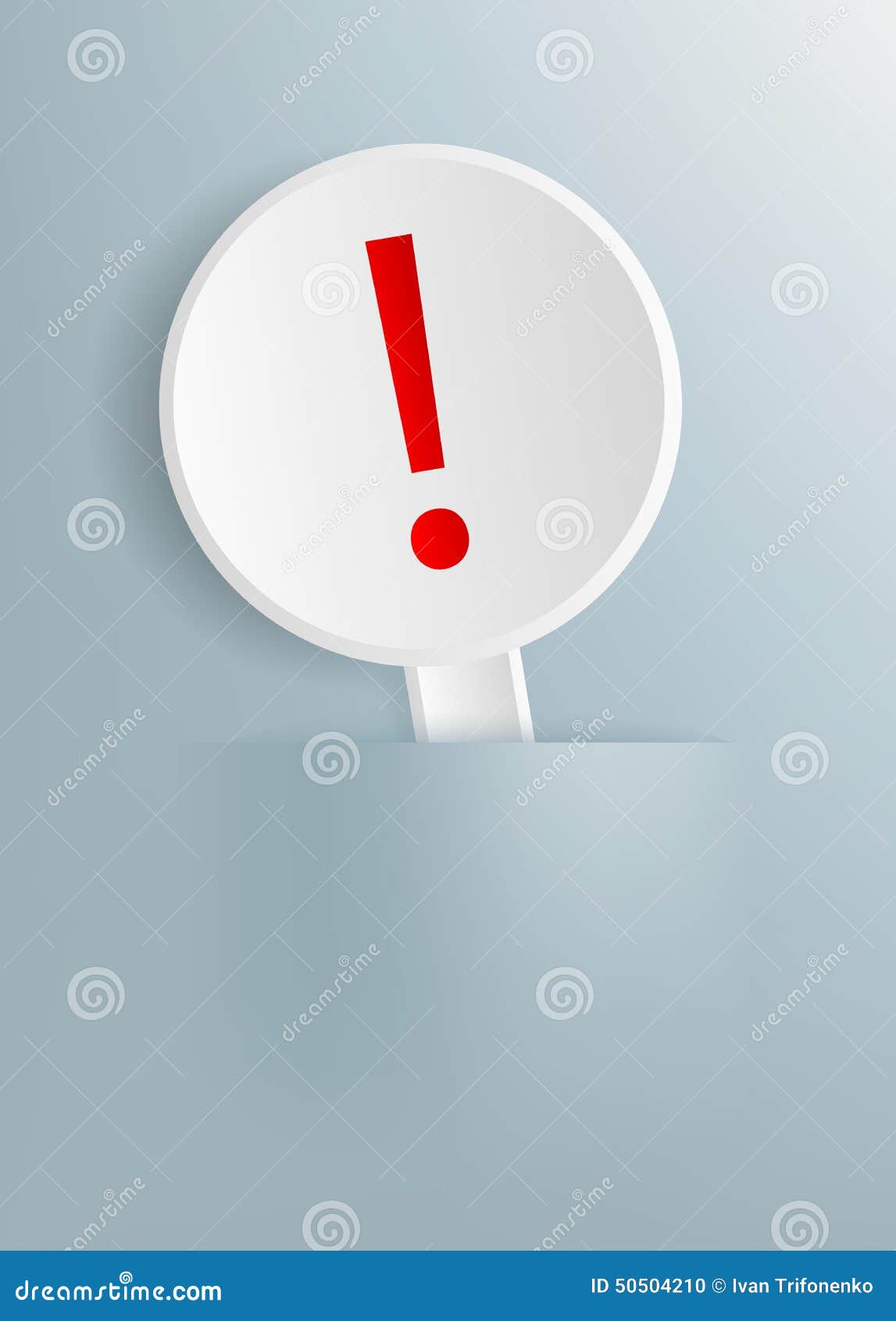 Plaat met een uitroepteken vector illustratie. Illustration of uitroep ...