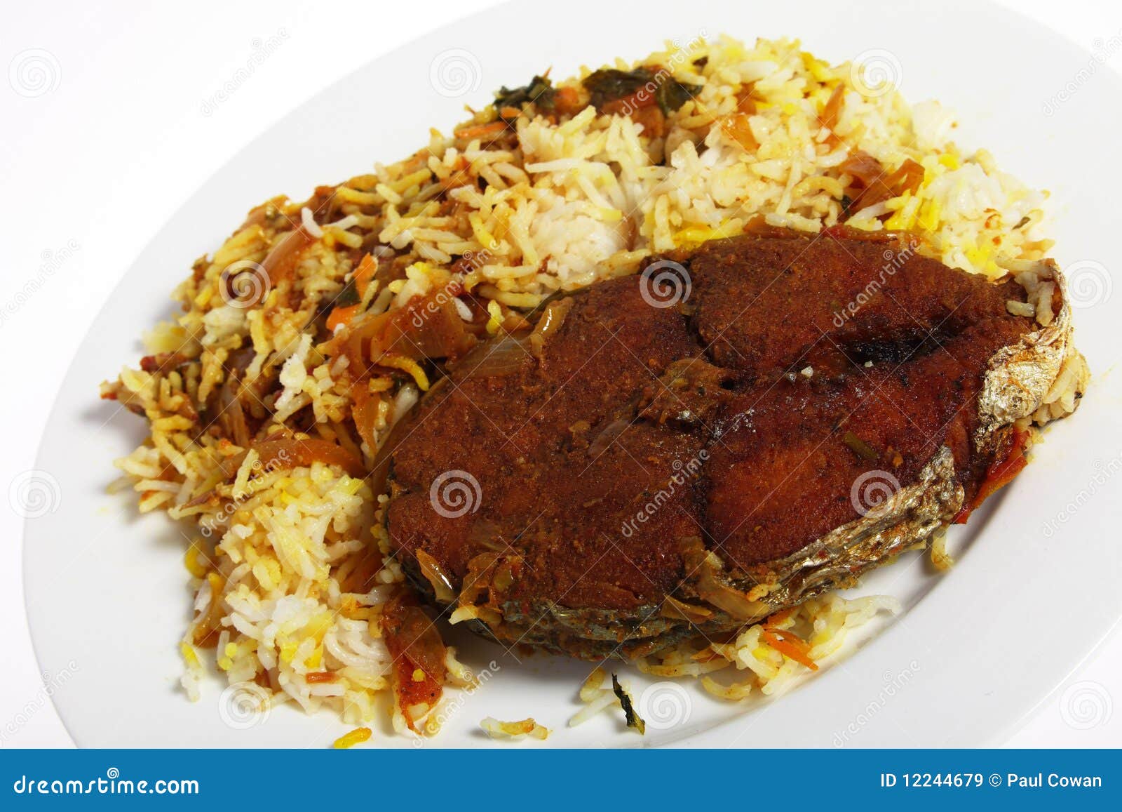 Plaat Van Arabische Vissenmajboos Stock Afbeelding - Image of rijst ...