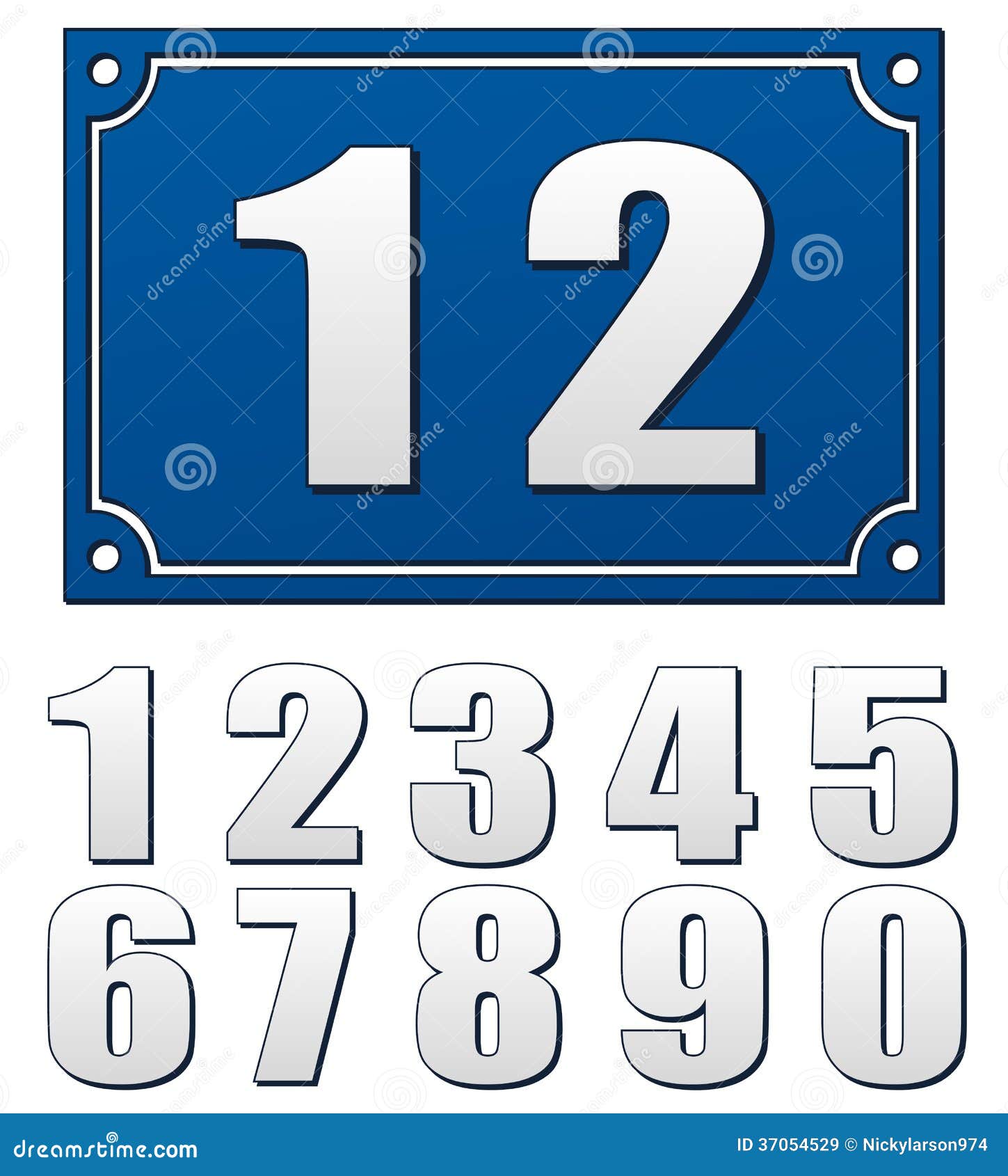 Placa azul ilustração do vetor. Ilustração de porta, isolado - 37054529