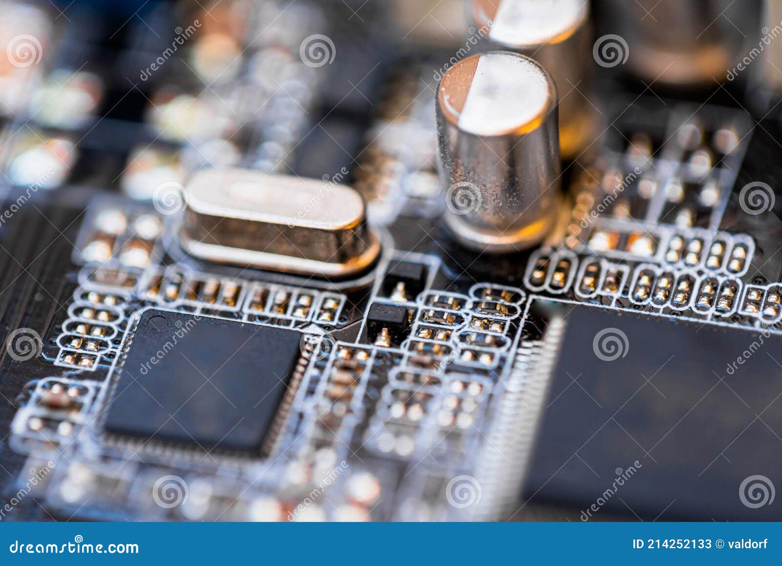 Placa Base Para Pc Con Transistores Y Microprocesadores Para Chips ...