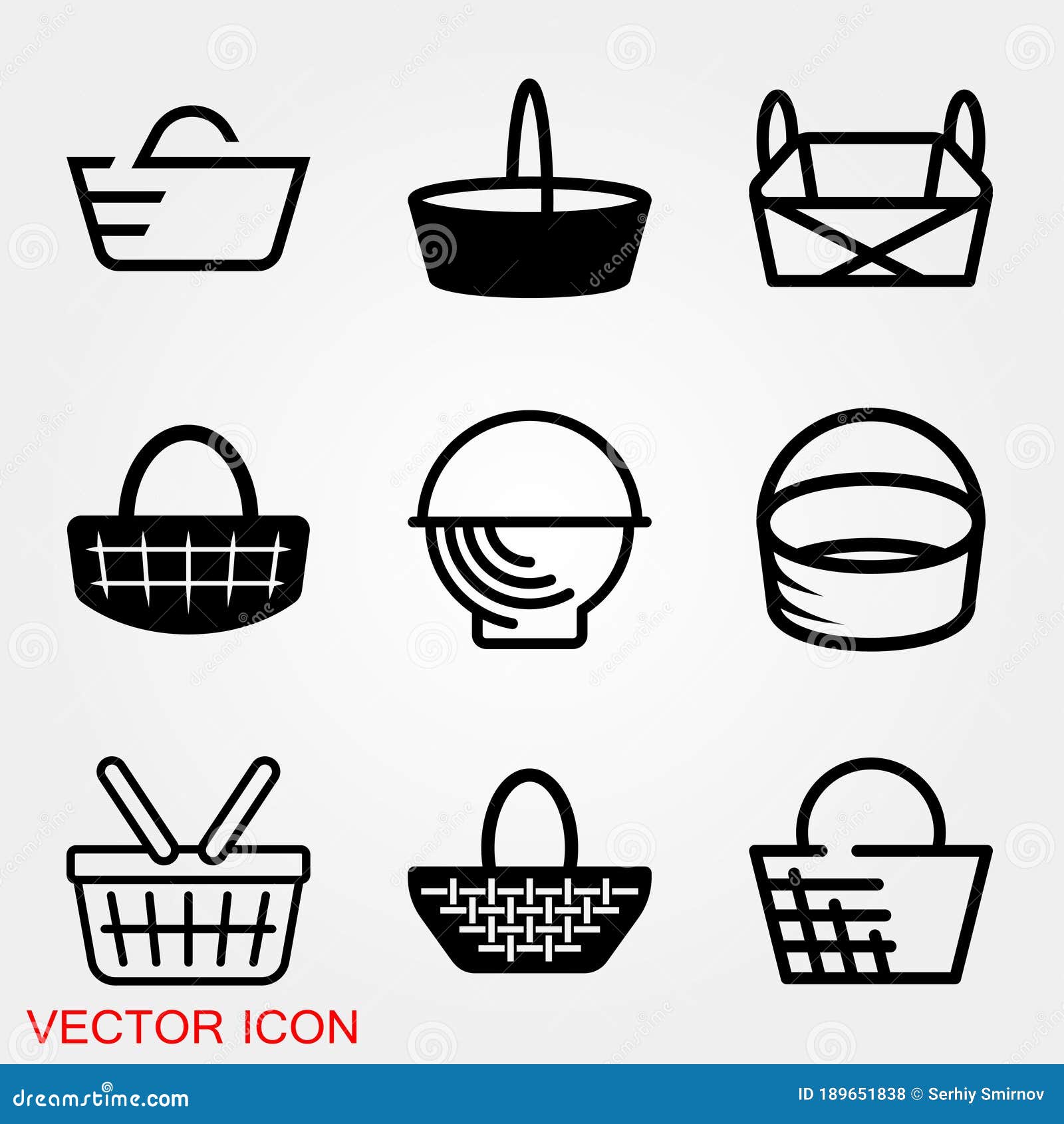 Placa De Icono De Canasta Con Cuchara. Signo De Vector Stock de ...