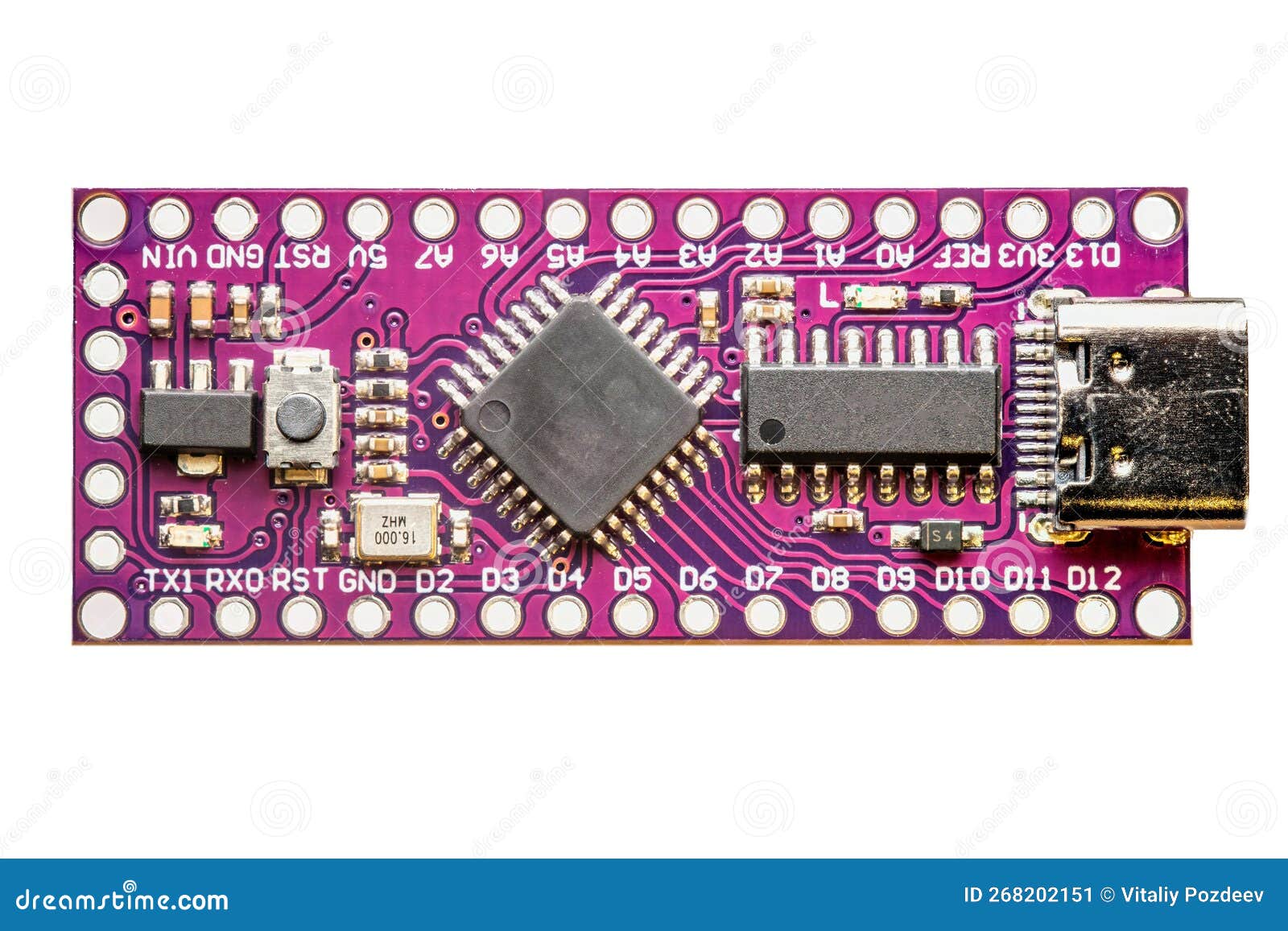 Placa De Microcontrolador Com Fundo Branco Imagem de Stock - Imagem de ...