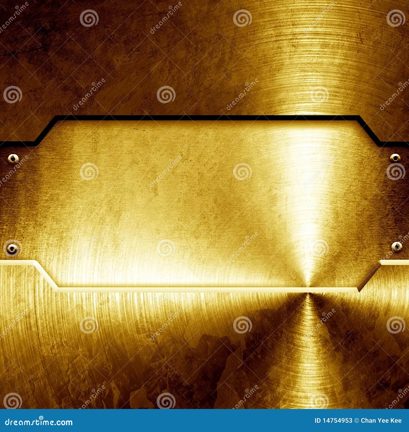 Placa de oro brillante stock de ilustración. Ilustración de brillante ...