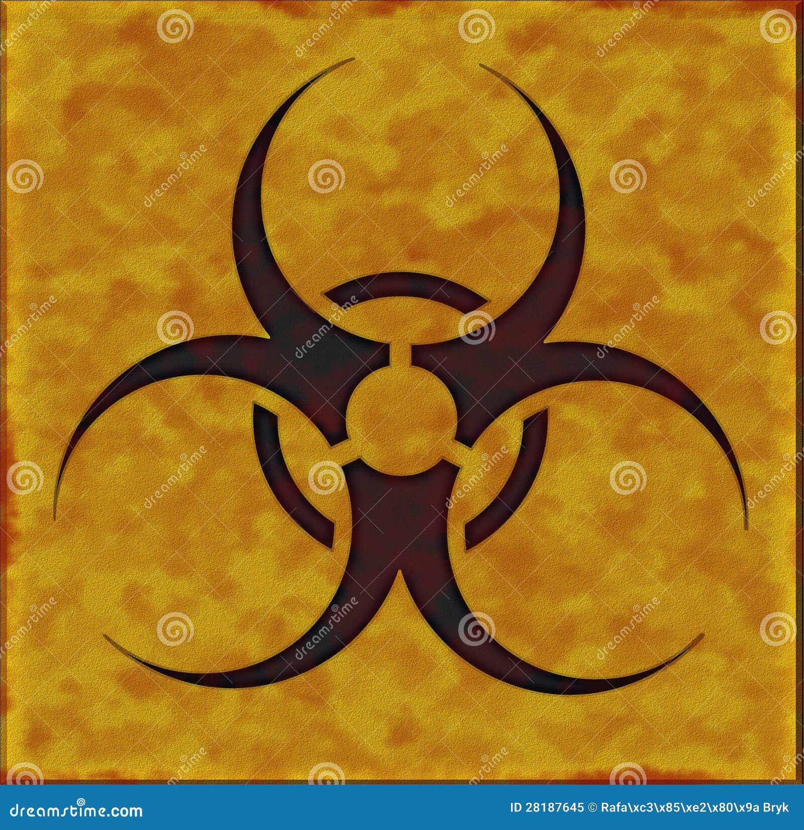 Placa do Biohazard ilustração stock. Ilustração de velho - 28187645