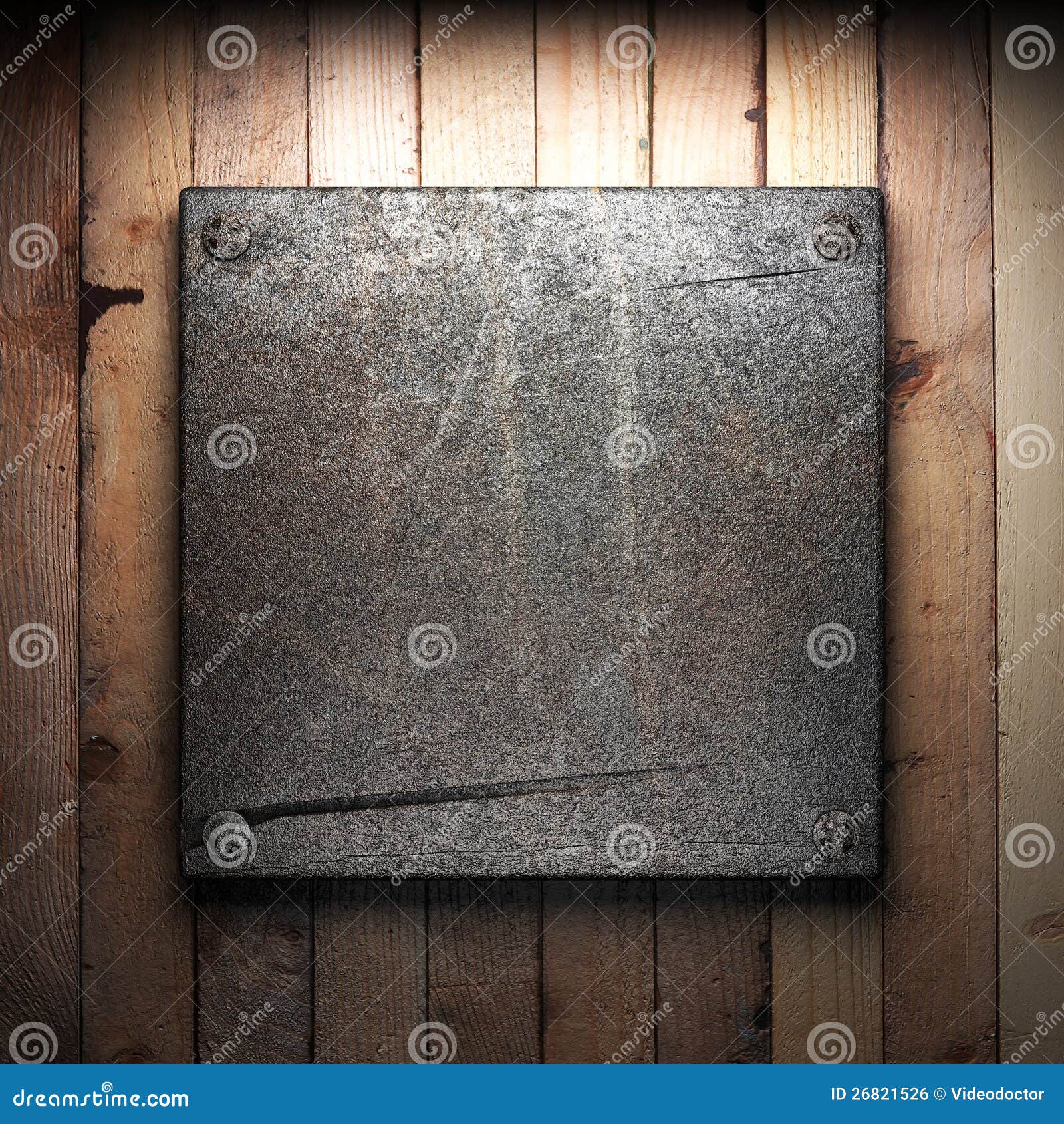 Placa do ferro na parede ilustração stock. Ilustração de placa - 26821526