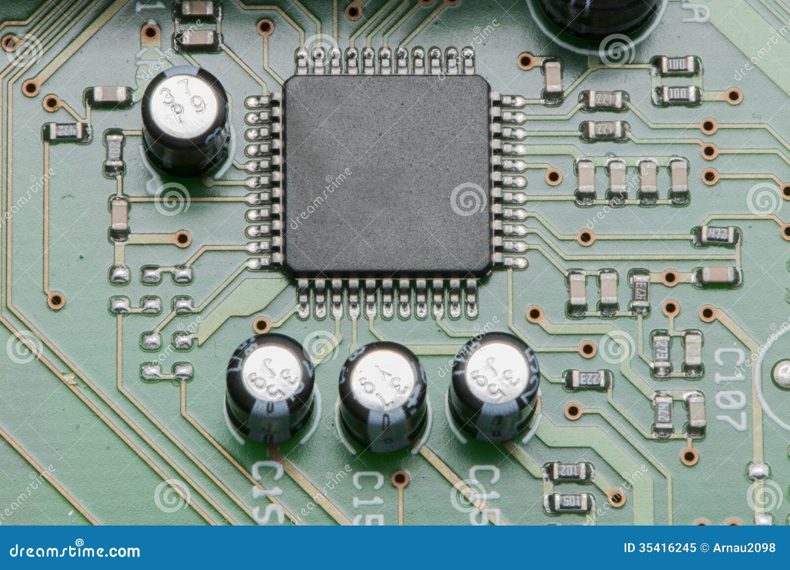 Placa do microcontrolador imagem de stock. Imagem de engenharia - 35416245