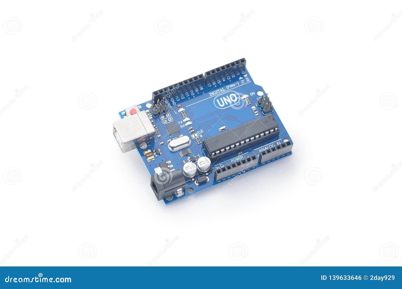 Placa Do Microcontrolador De Arduino UNO Foto Editorial - Imagem de ...