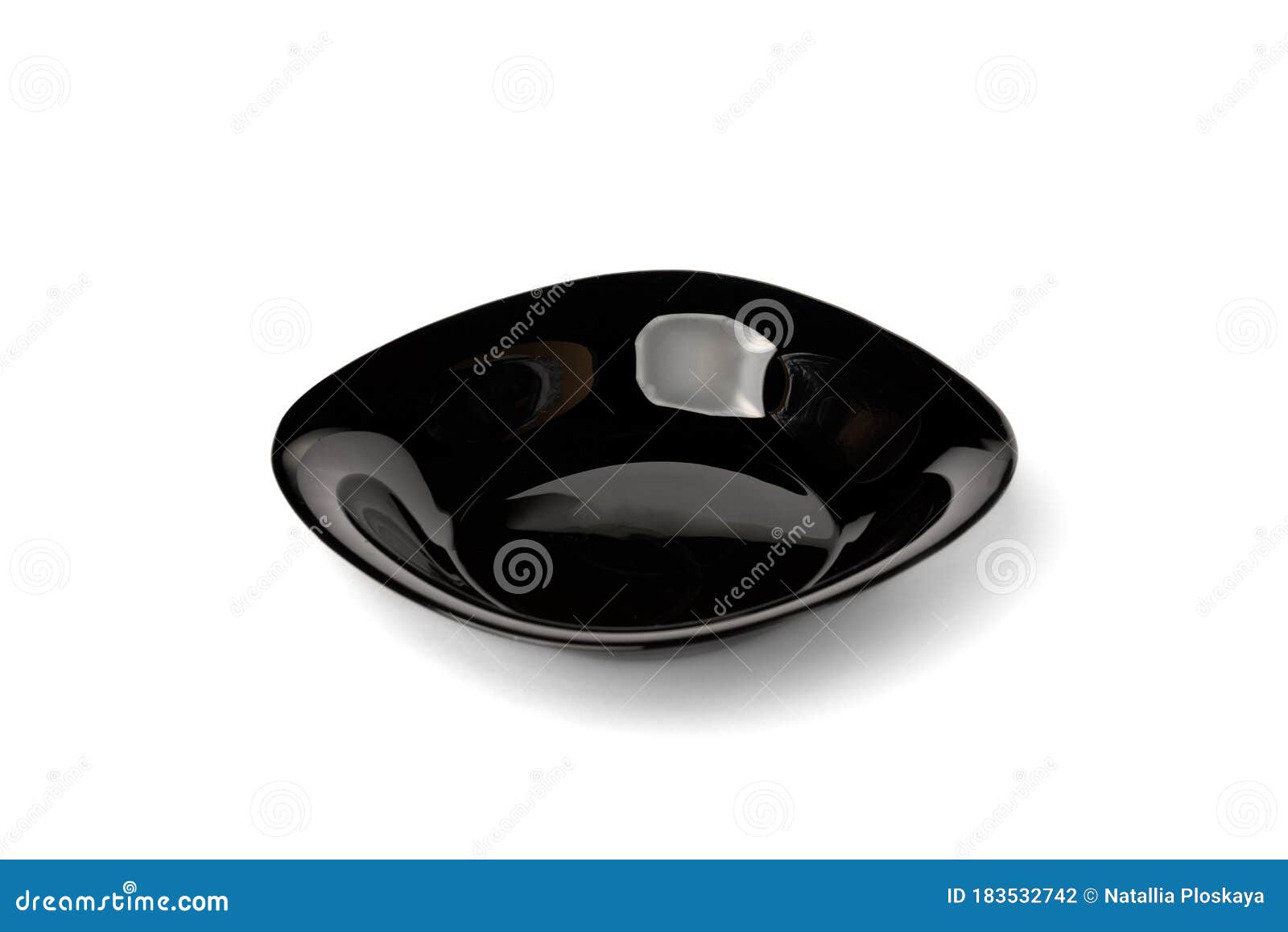 Placa Negra Aislada En Fondo Blanco Foto de archivo - Imagen de vajilla ...