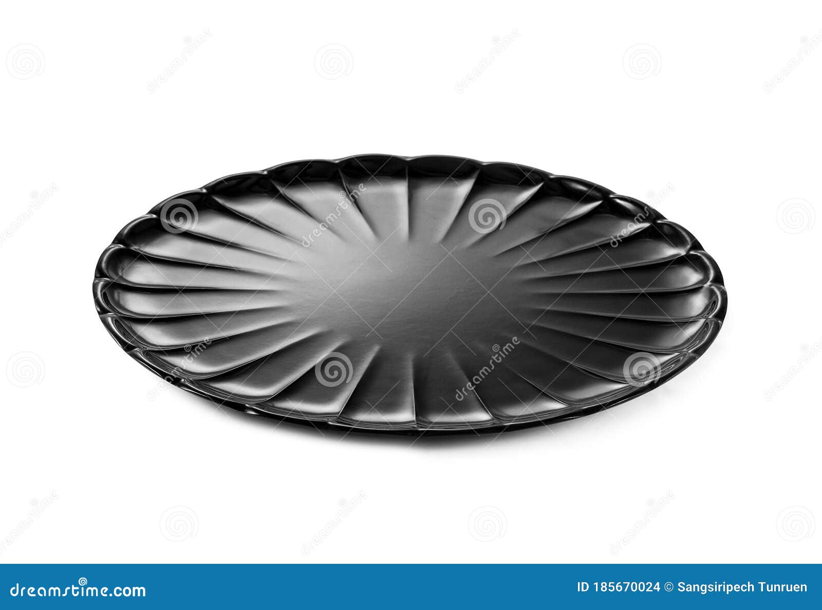 Placa Negra Aislada En Fondo Blanco Foto de archivo - Imagen de plato ...