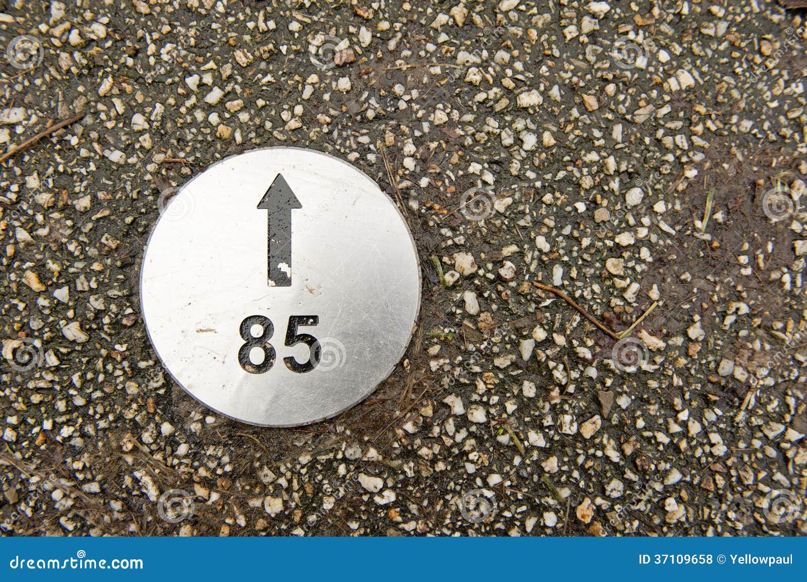 Placa Numerada Do Sentido No Pavimento Foto de Stock - Imagem de fonte ...