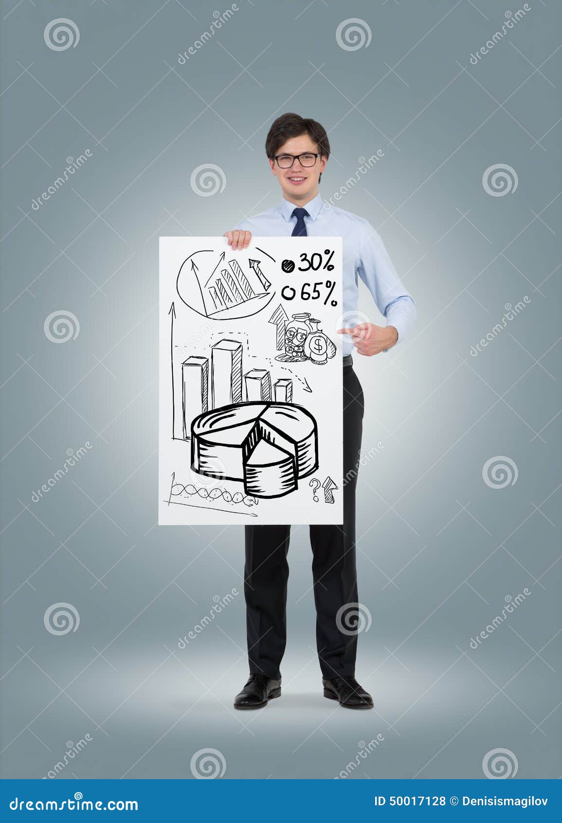 Placard with drawing chart stock photo. Image of graph - 50017128