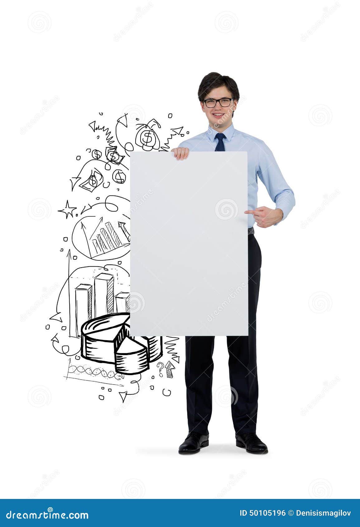 Placard with drawing chart stock photo. Image of concept - 50105196