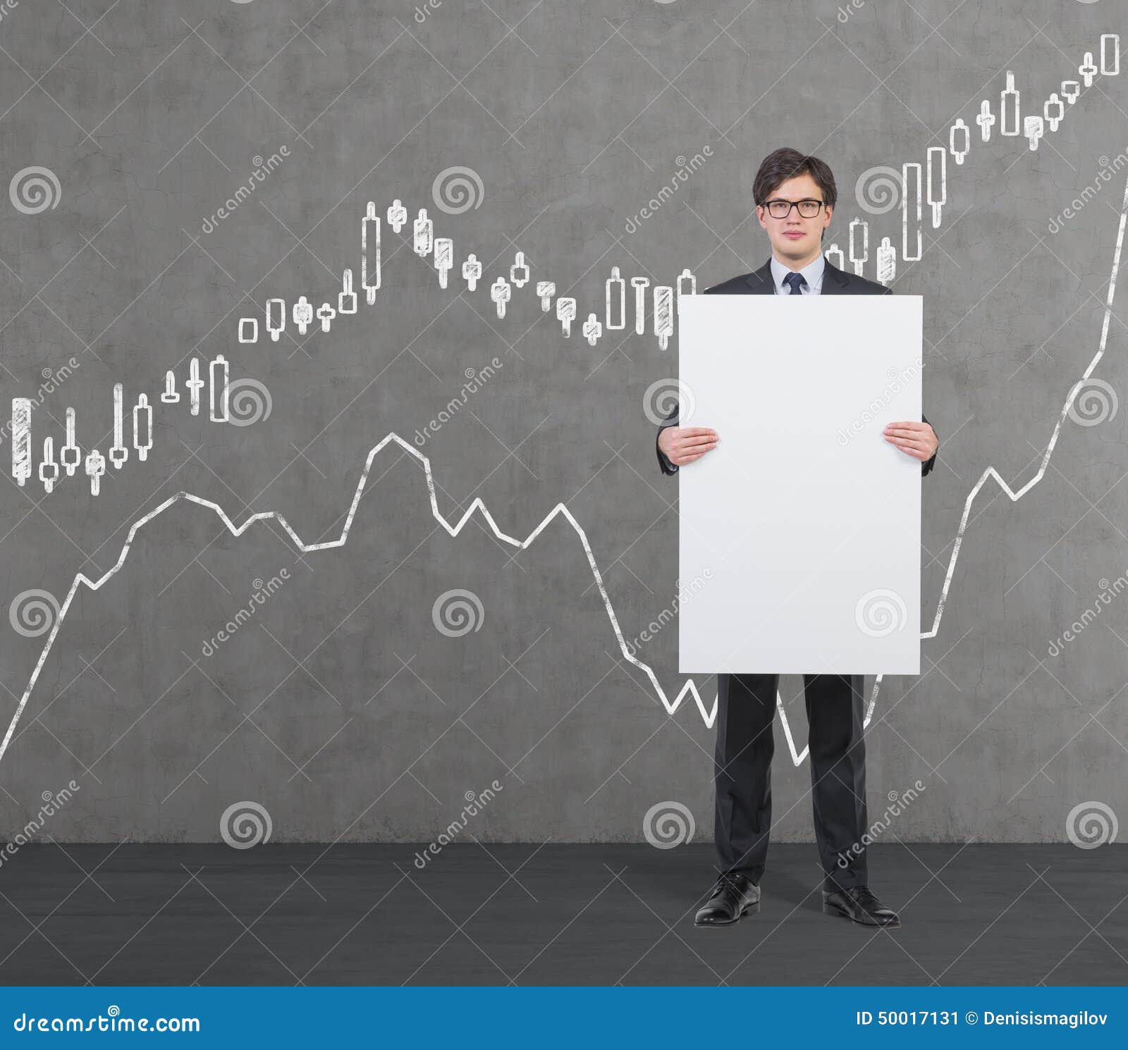 Placard With Drawing Forex Chart Royalty-Free Stock Photo ...