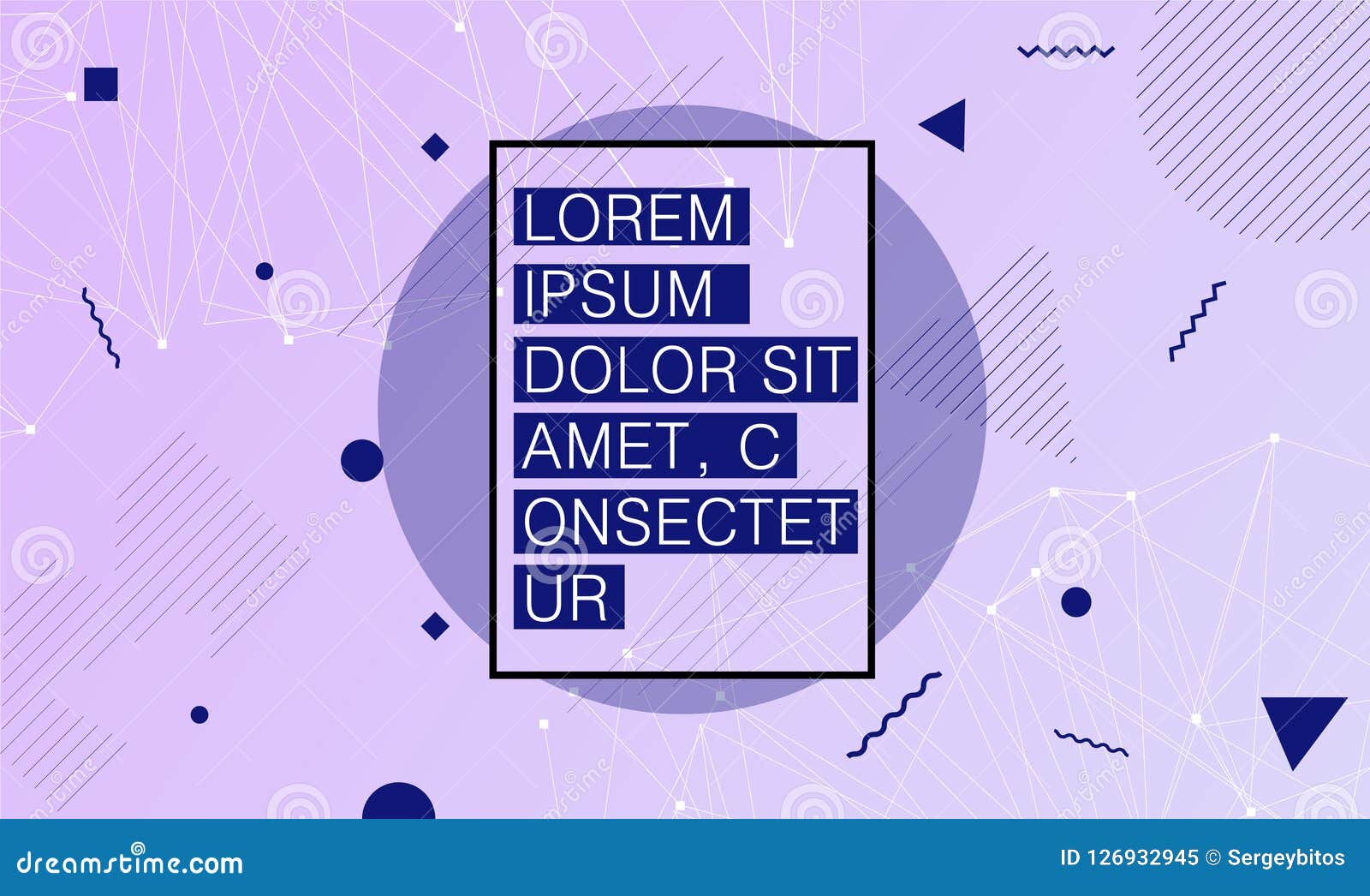 Placard Template with Abstract Geometric Shapes Stock Vector ...