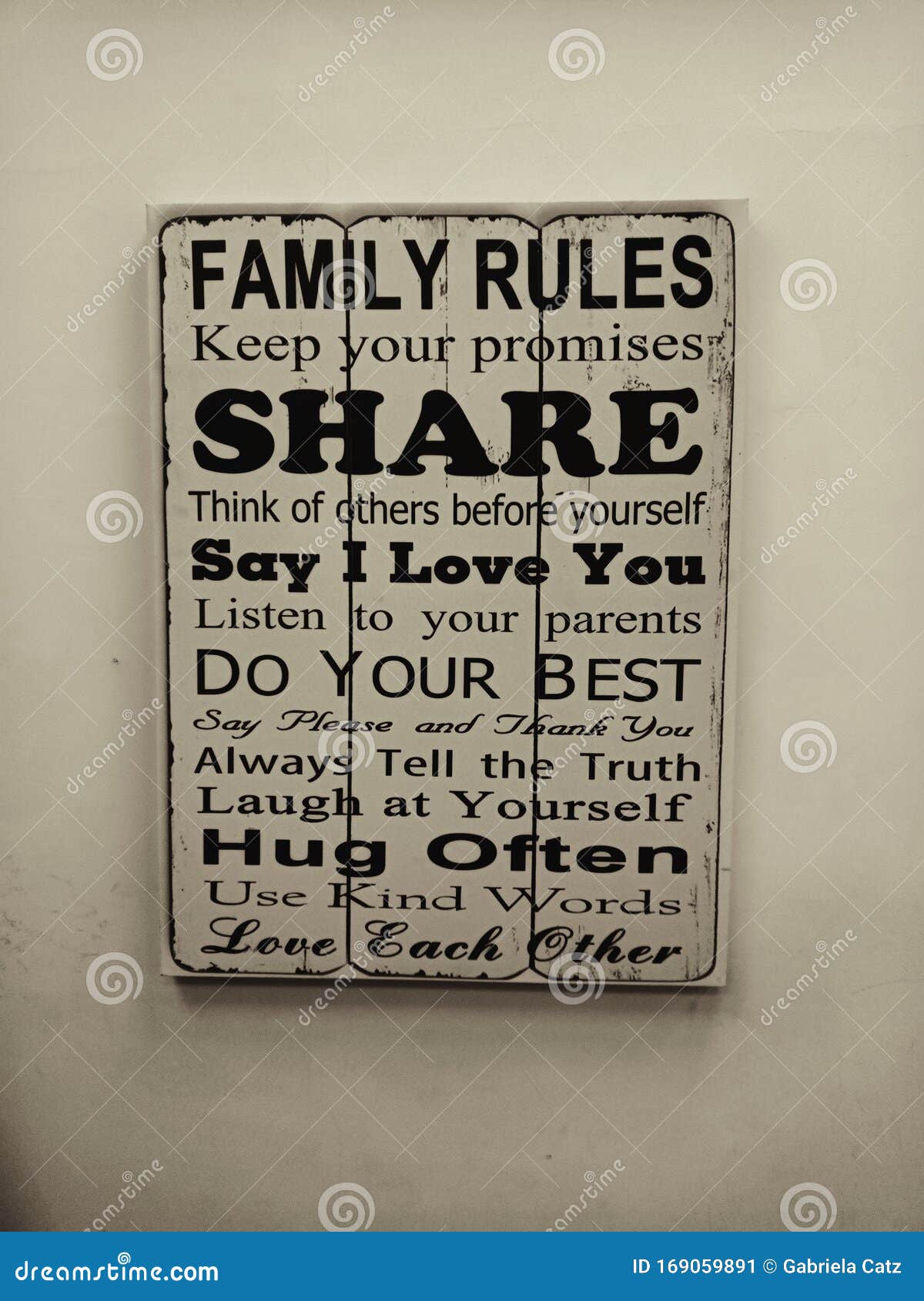 Placard with Text in Monochrome Stock Image - Image of word, sayings ...