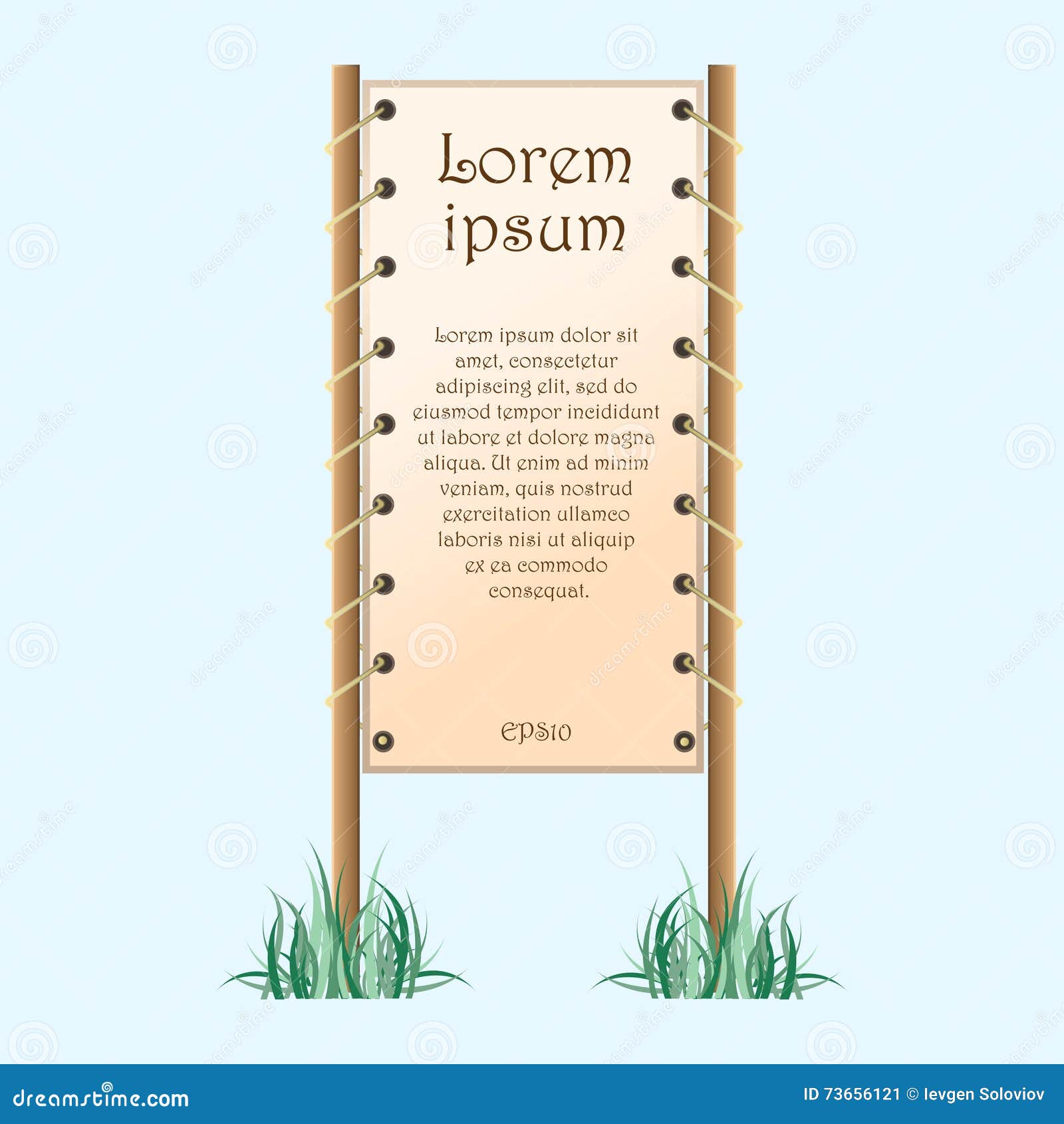 Placard with text stock vector. Illustration of ornate - 73656121