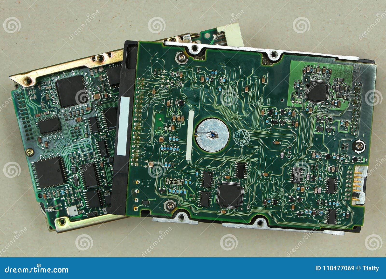 Placas De Circuito Del Disco Duro Imagen de archivo - Imagen de ...