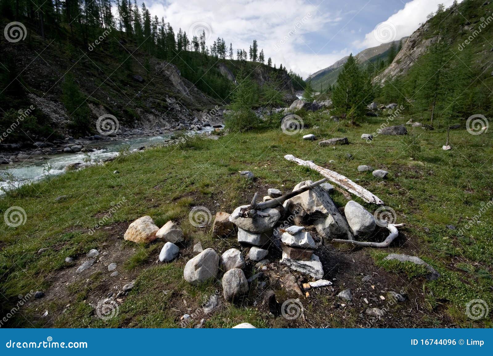 Place for Camping with Fire.Wild Siberia Nature Stock Photo - Image of ...