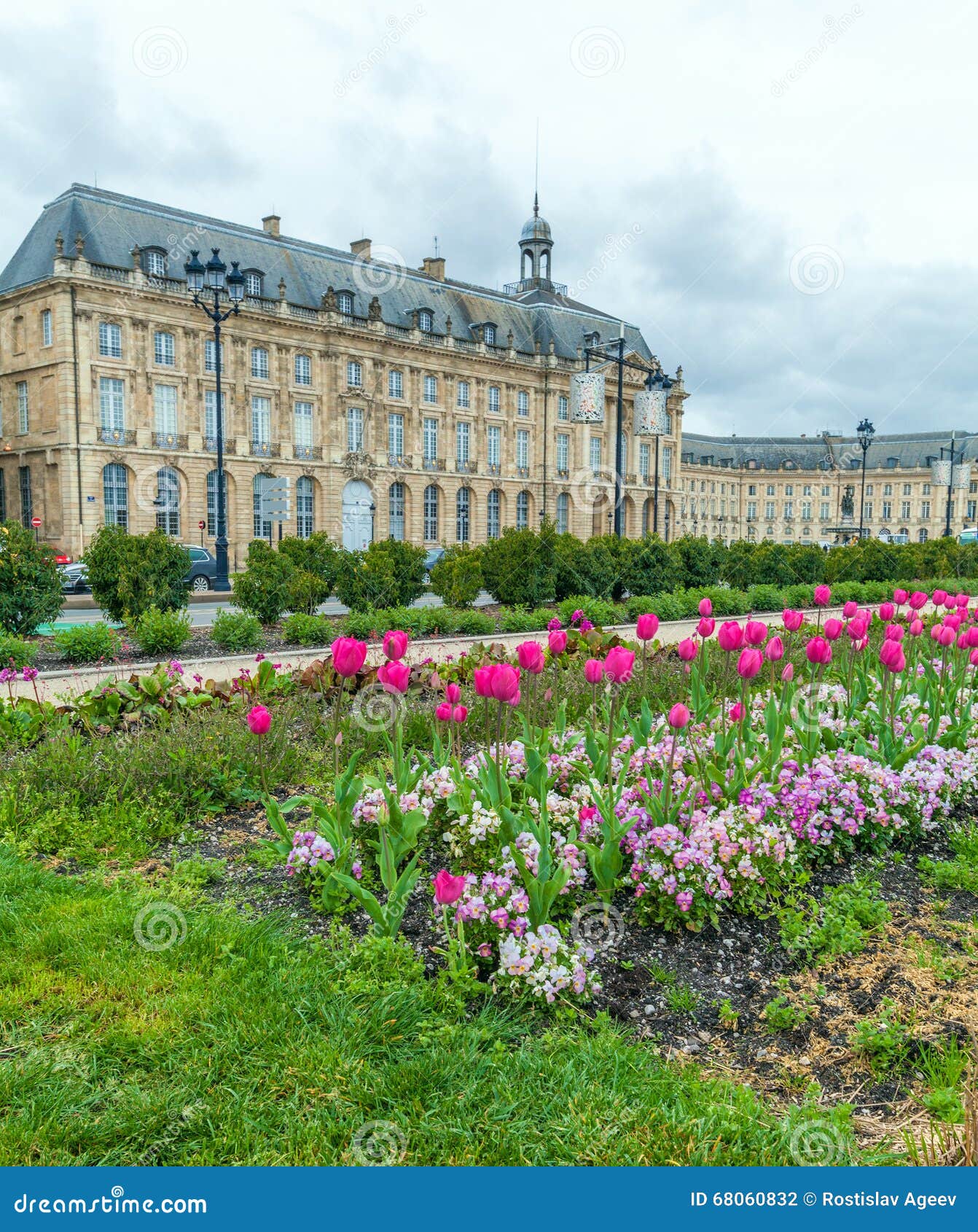 Place De La Bourse at Spring, Bordeaux Stock Photo - Image of history ...