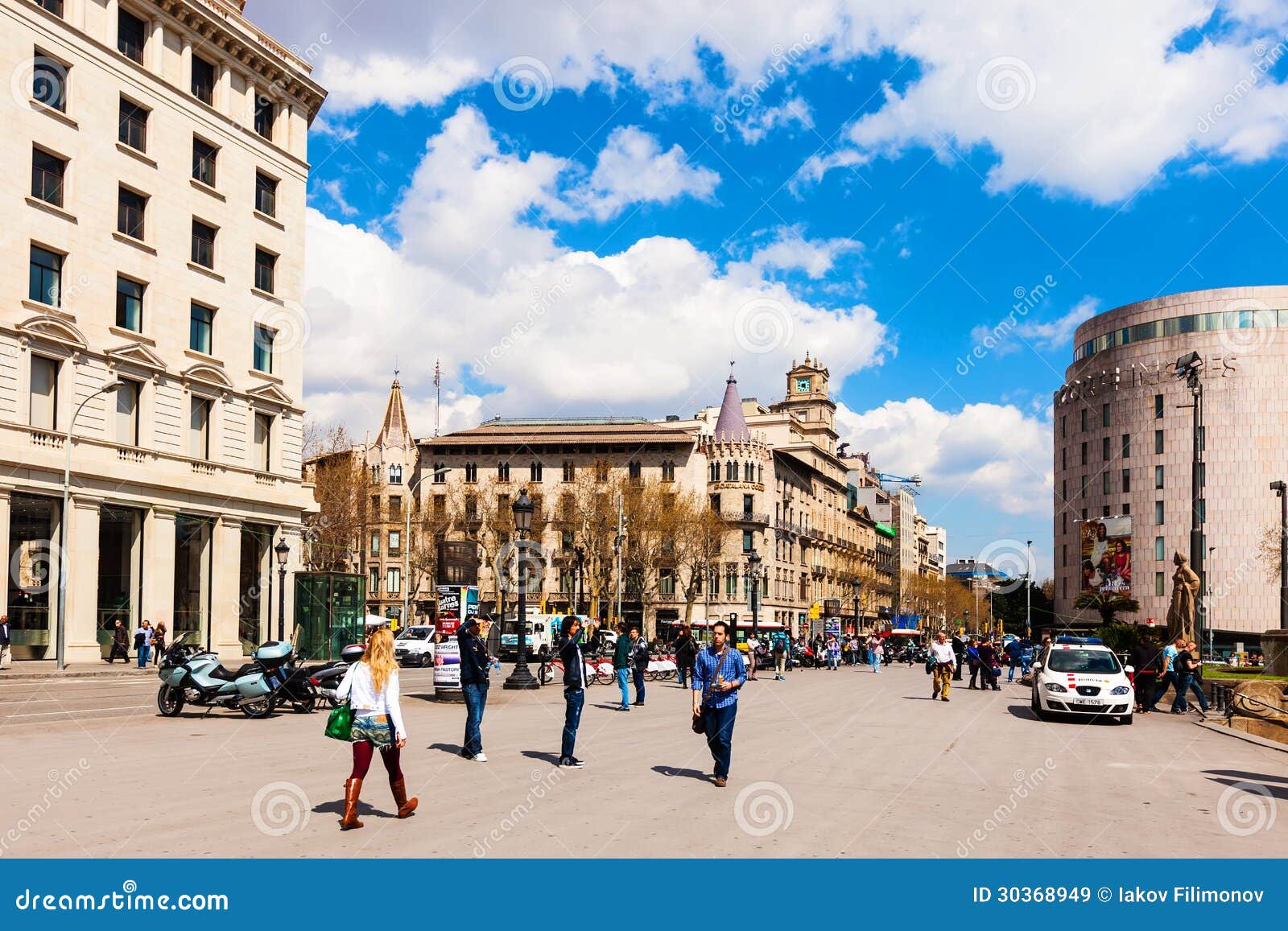 Place De La Catalogne. Barcelone. Espagne Image stock éditorial - Image ...