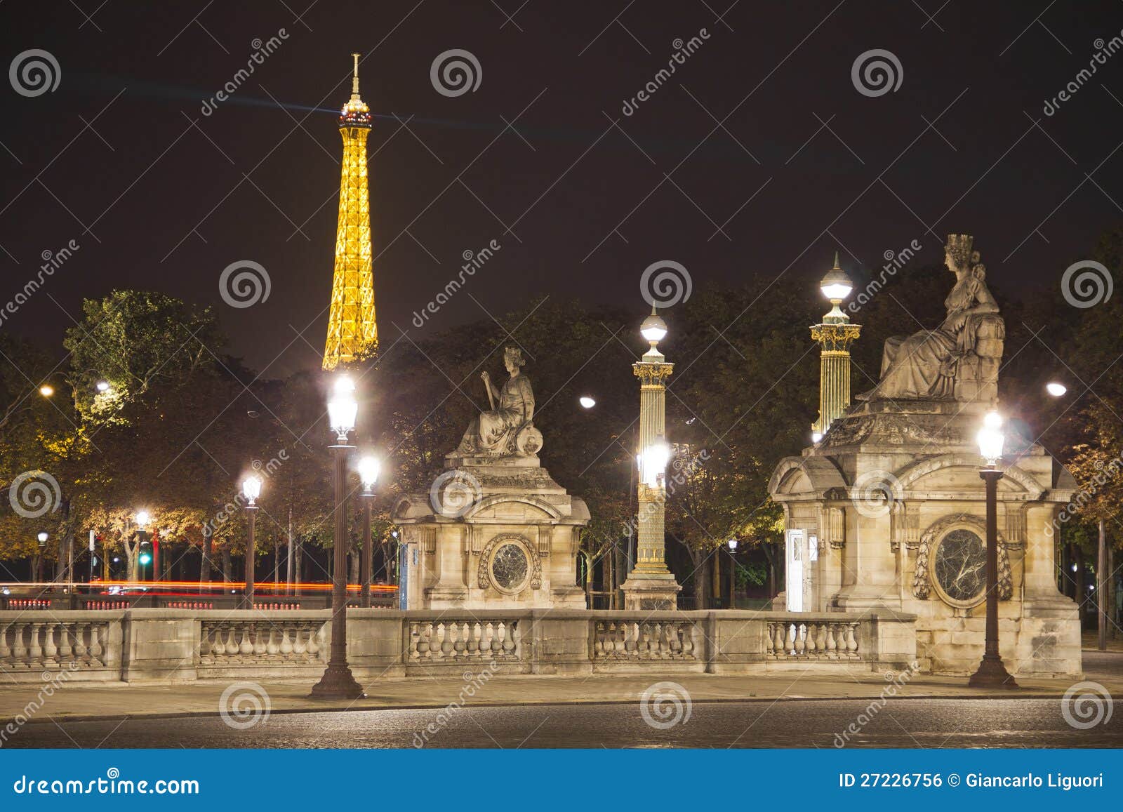 Place De La Concorde by Night Editorial Photo - Image of night ...