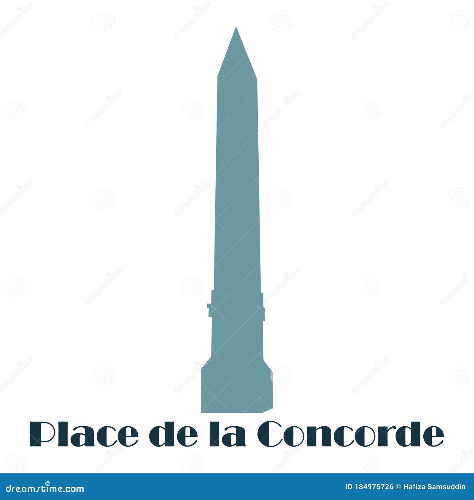Place De La Concorde. Vector Illustration Decorative Design Stock ...