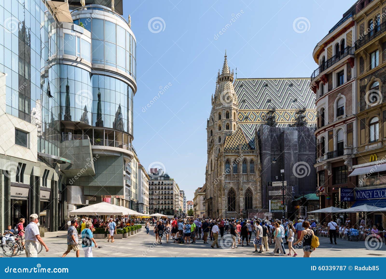 Place De Stephansplatz à Vienne Photographie éditorial - Image: 60339787