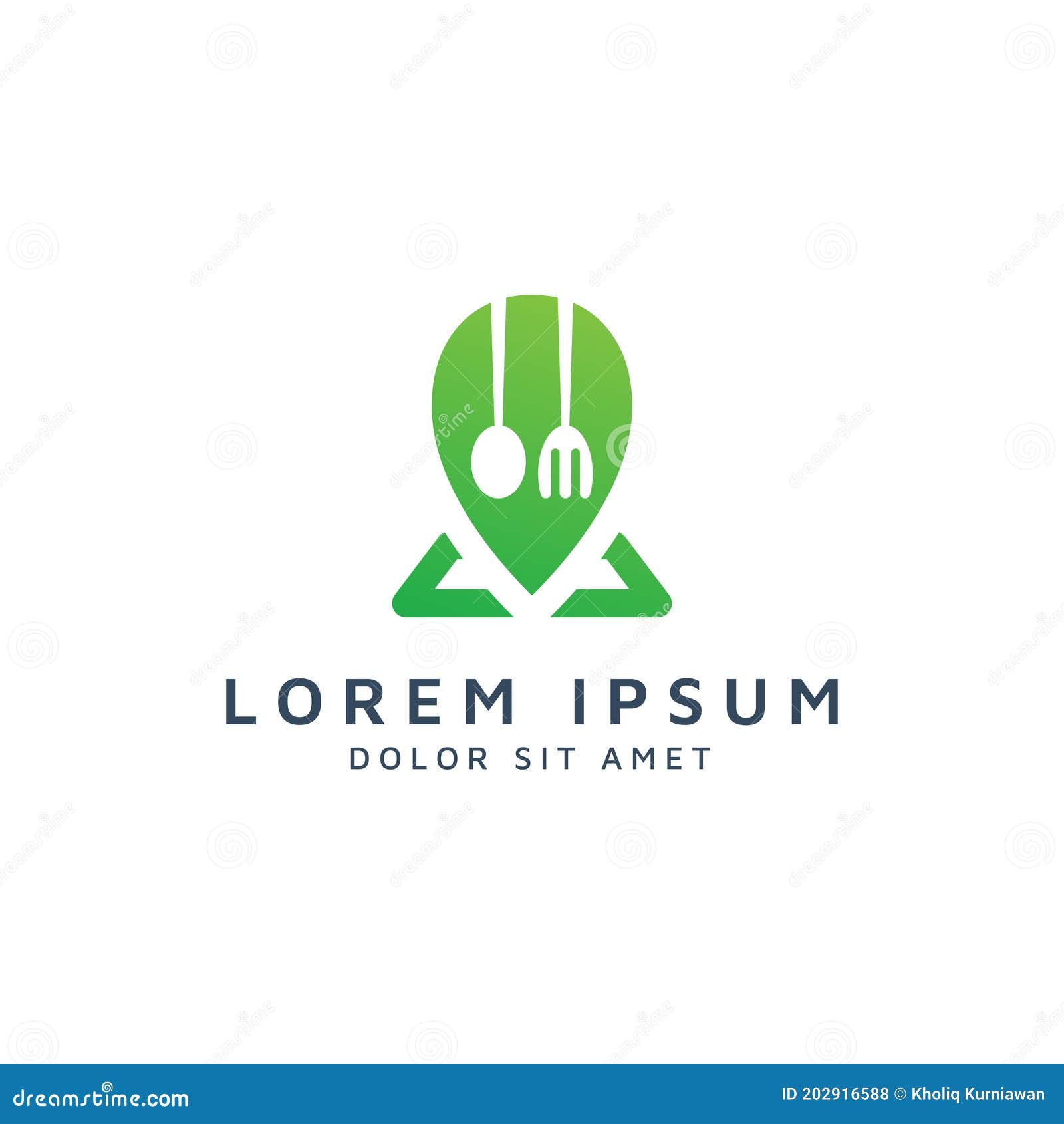 Place and Food Negative Space Logo Design Stock Vector - Illustration ...