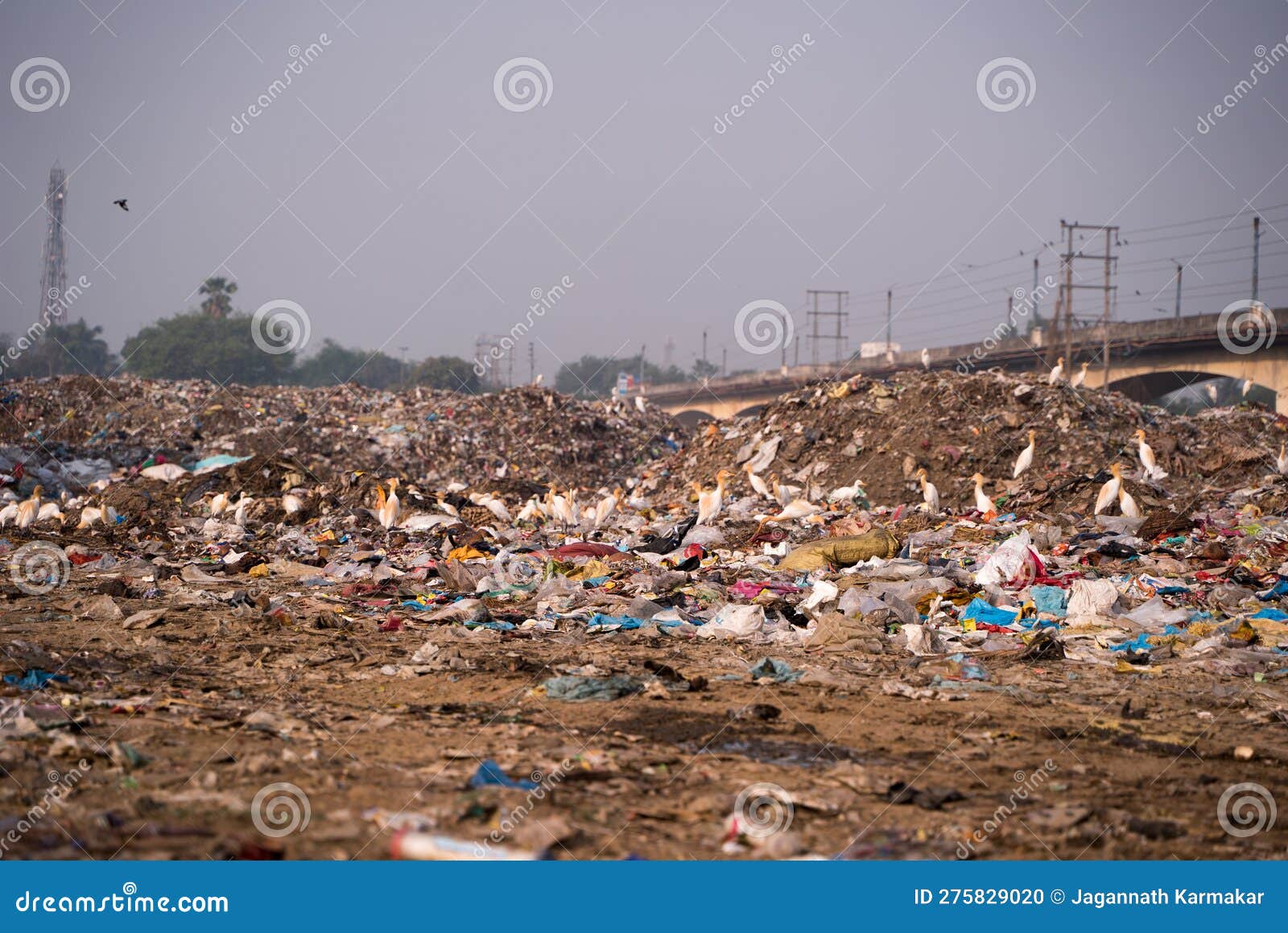 The Place is Full of City Garbage. Stock Photo - Image of sand, person ...