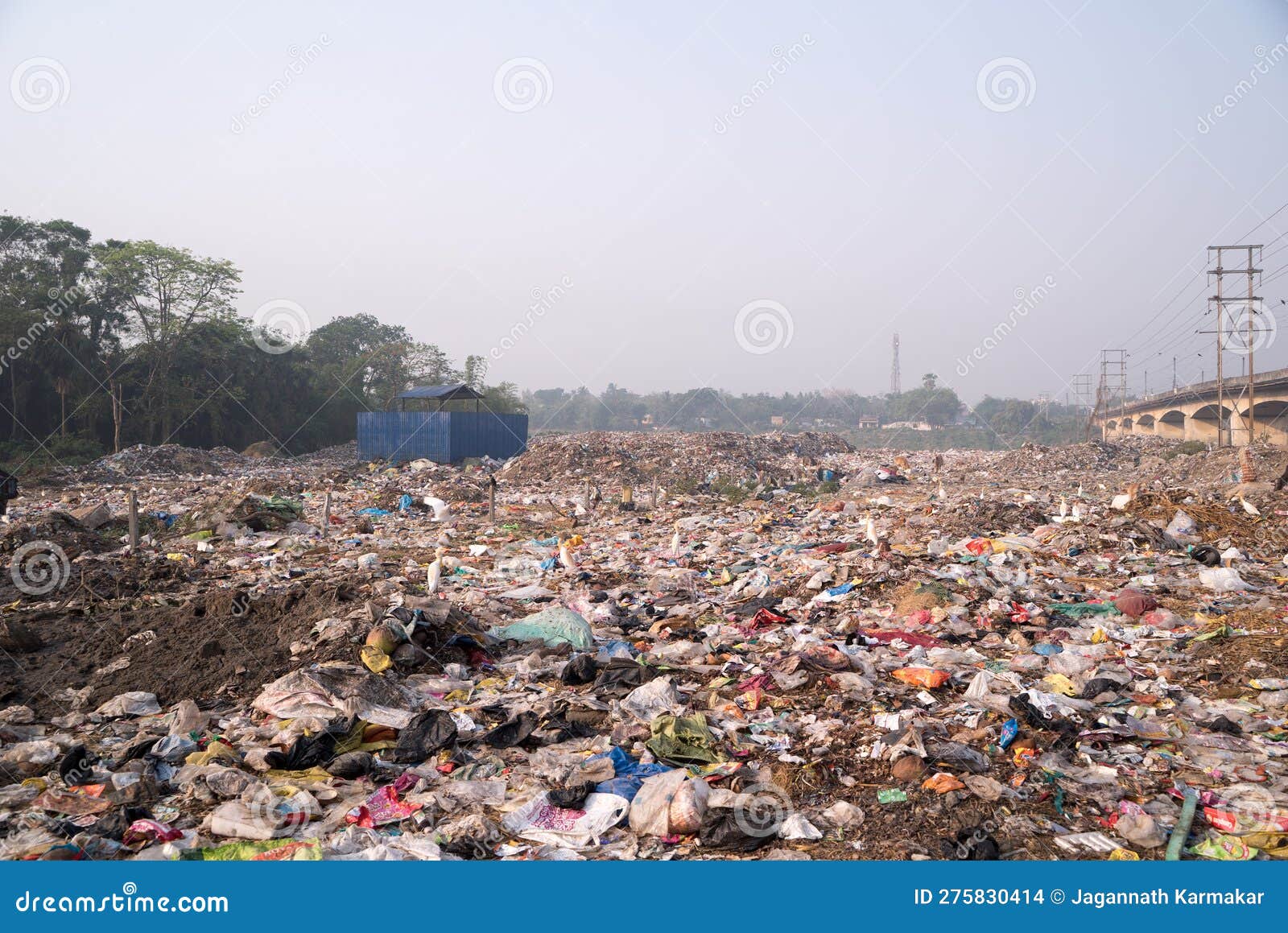 The Place is Full of City Garbage. Stock Photo - Image of town, crowd ...