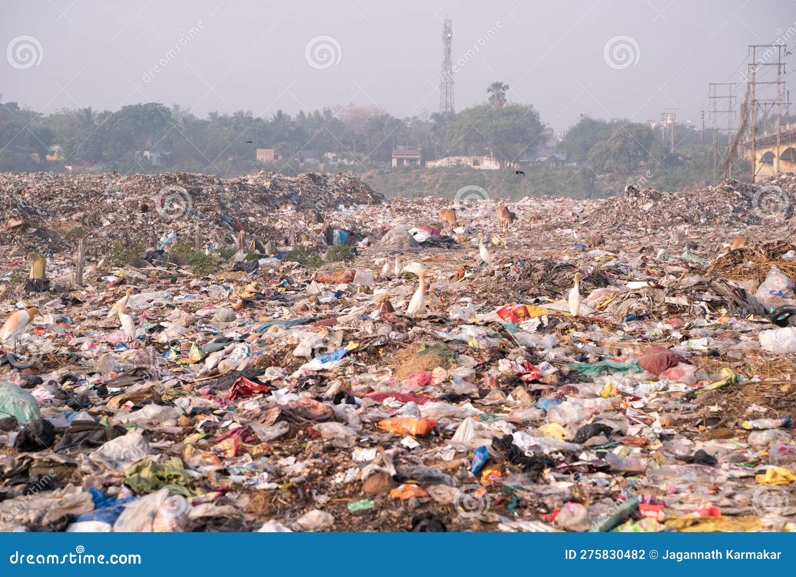 The Place is Full of City Garbage. Stock Photo - Image of neighbourhood ...