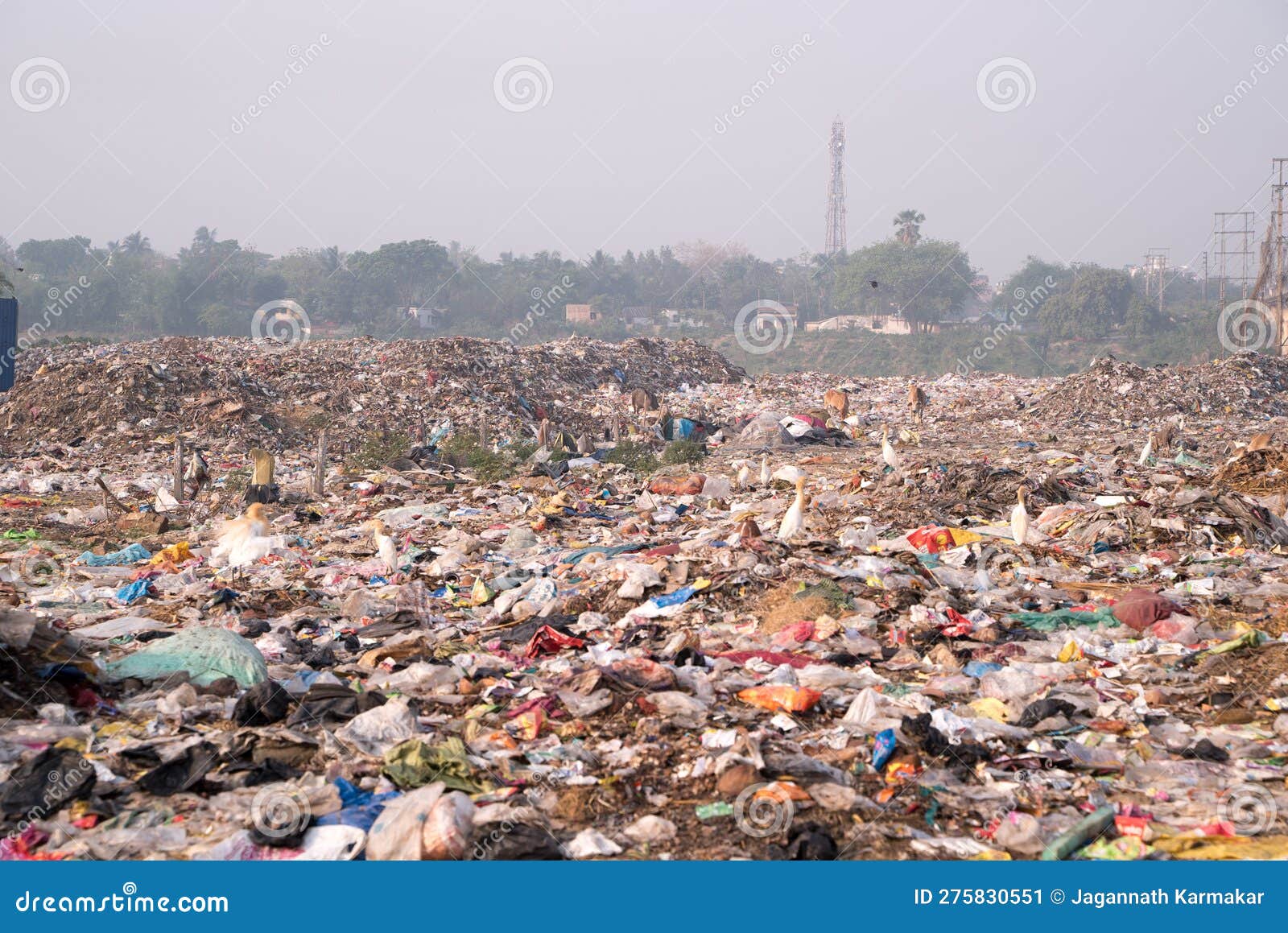 The Place is Full of City Garbage. Stock Image - Image of city ...