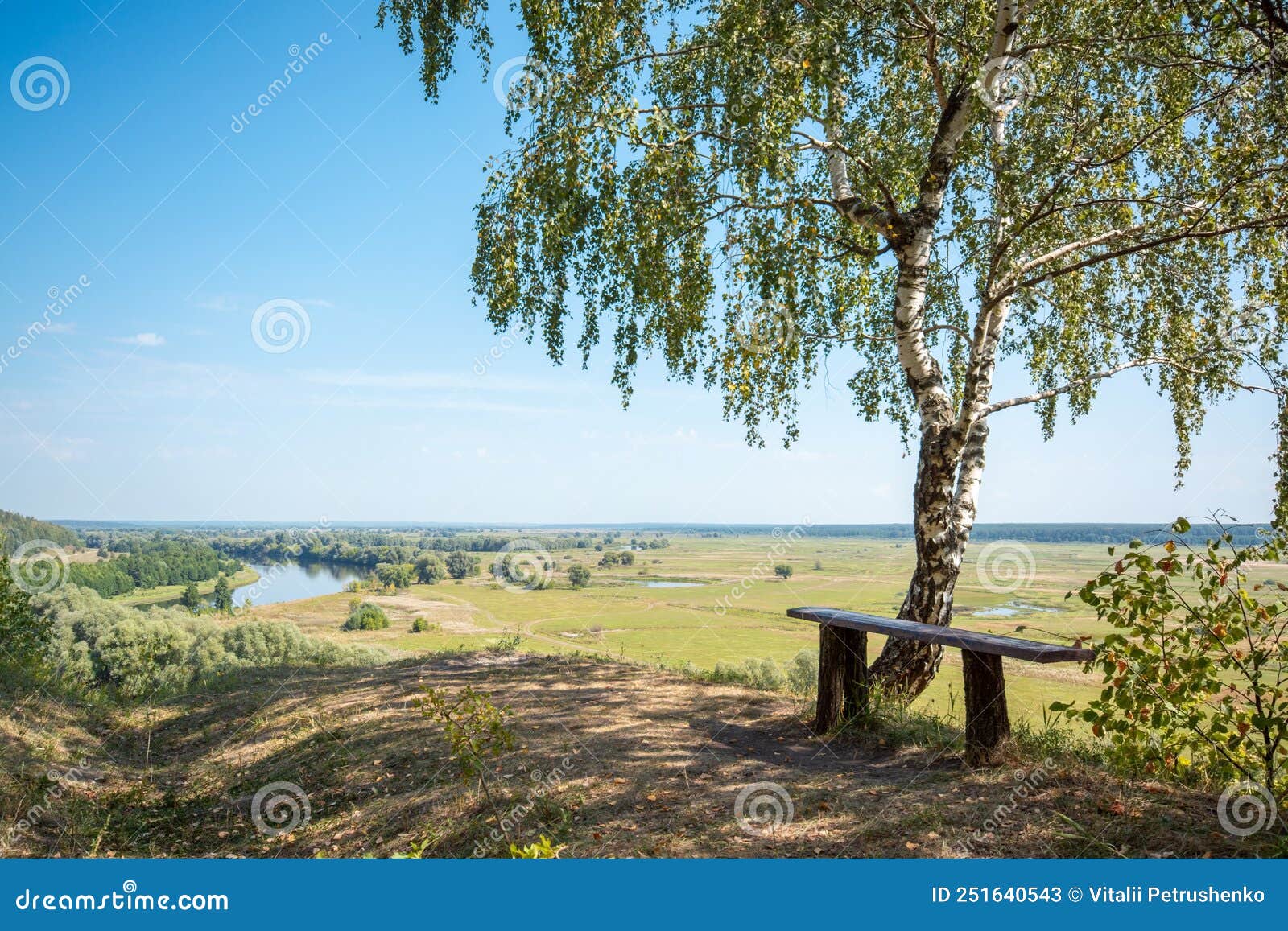 Place for Having a Rest Near the River Stock Image - Image of view ...